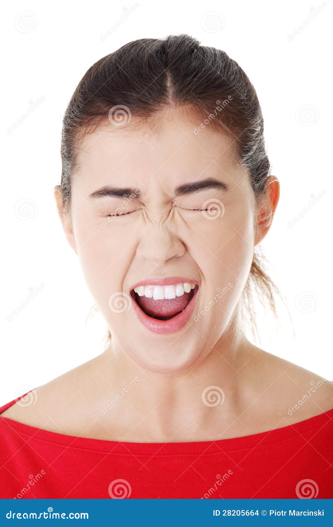 Screaming woman stock photo. Image of model, beauty, fear - 28205664