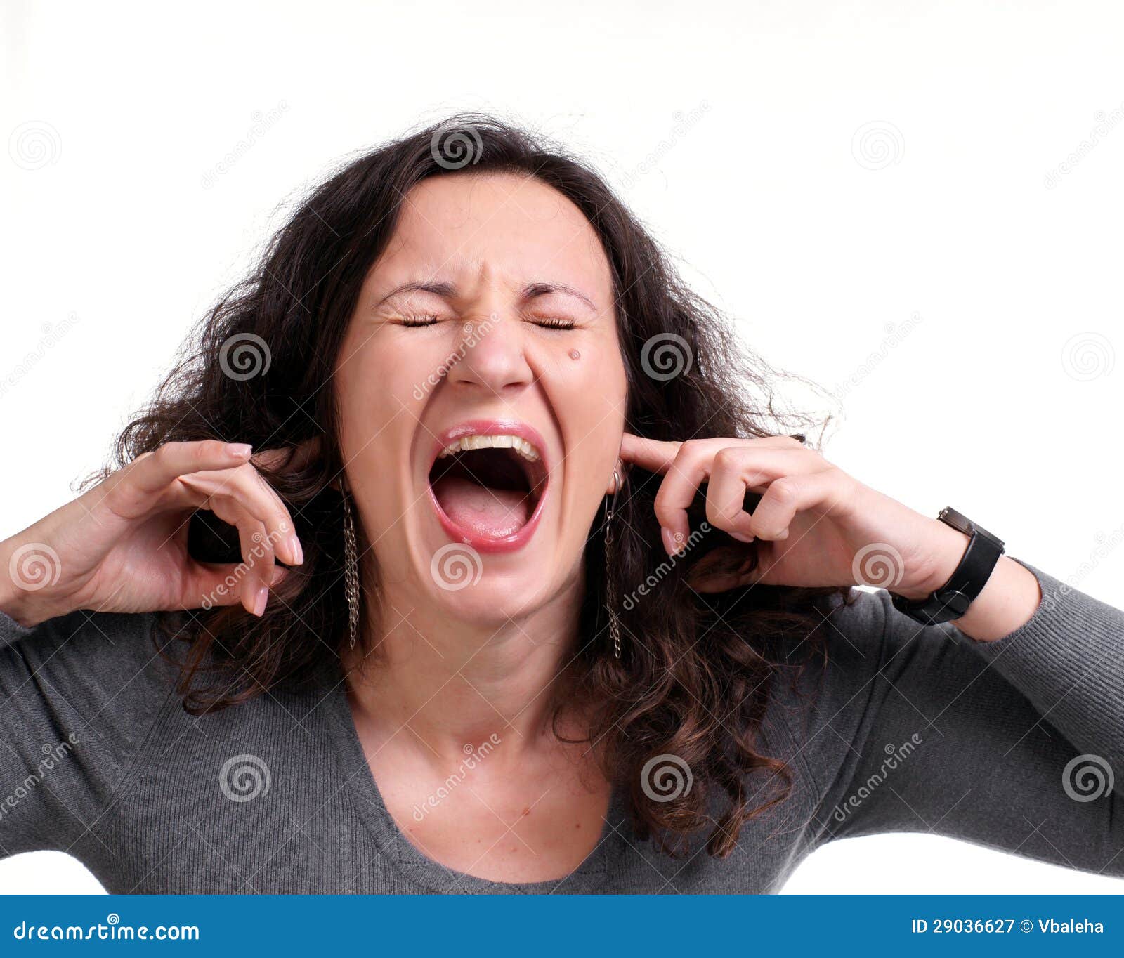 Screaming woman stock image. Image of attractive, displeased - 29036627