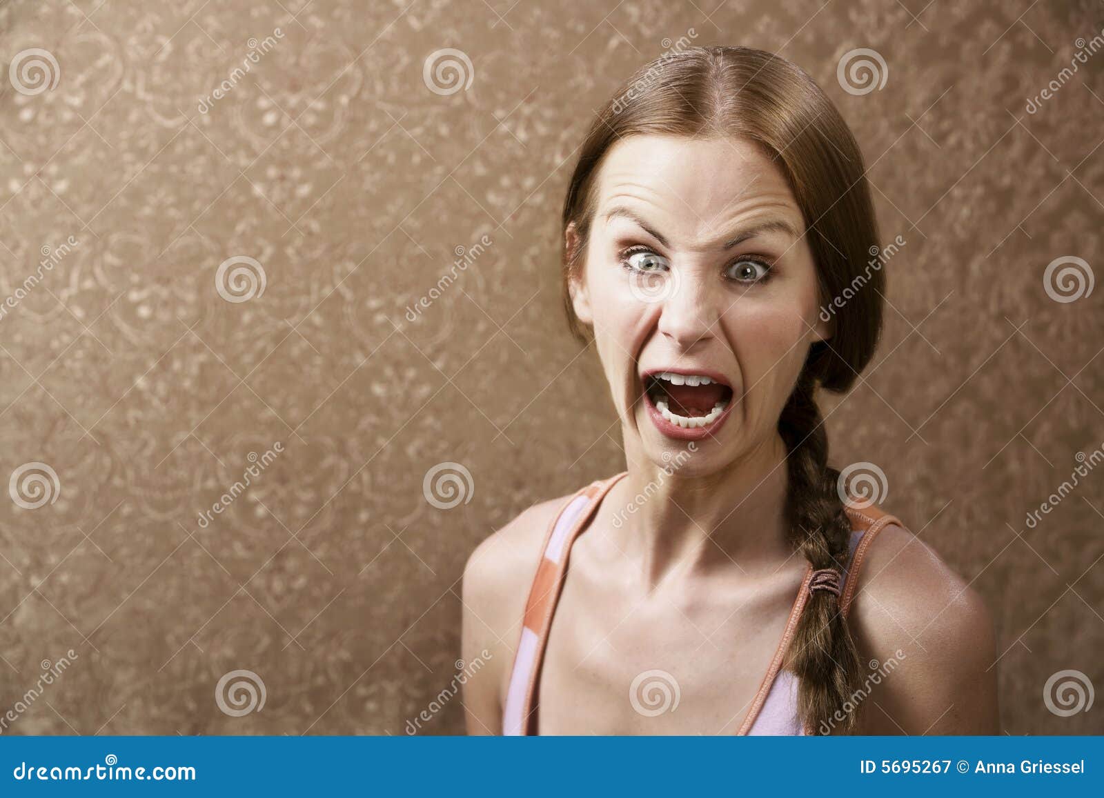 Screaming Woman stock image. Image of scream, eyes, lady - 5695267