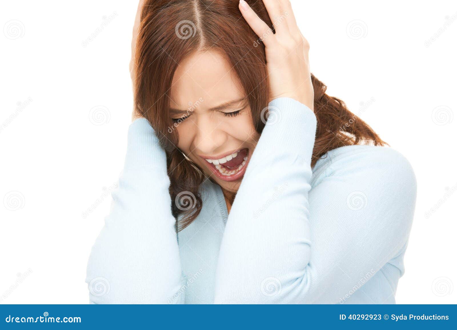 Screaming woman stock image. Image of dramatic, gesture - 40292923