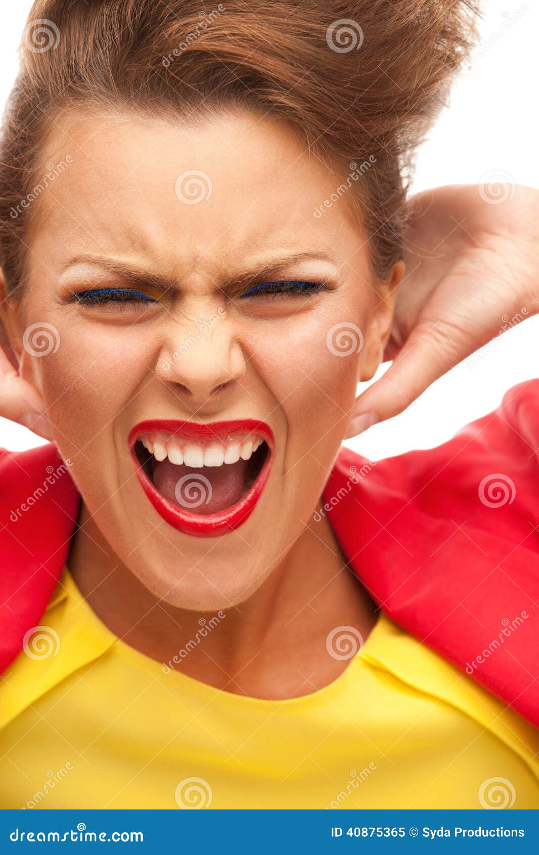 Screaming woman stock image. Image of loud, lovely, emotional - 40875365