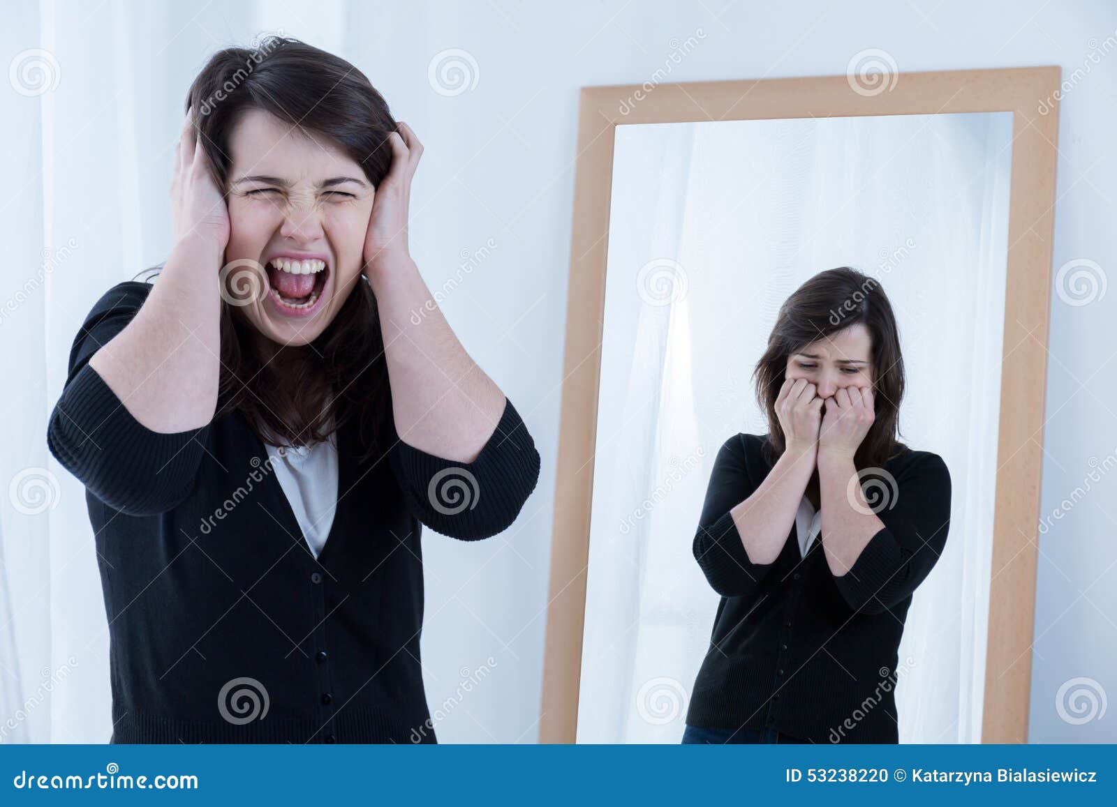 Screaming woman stock photo. Image of crying, gesturing - 53238220