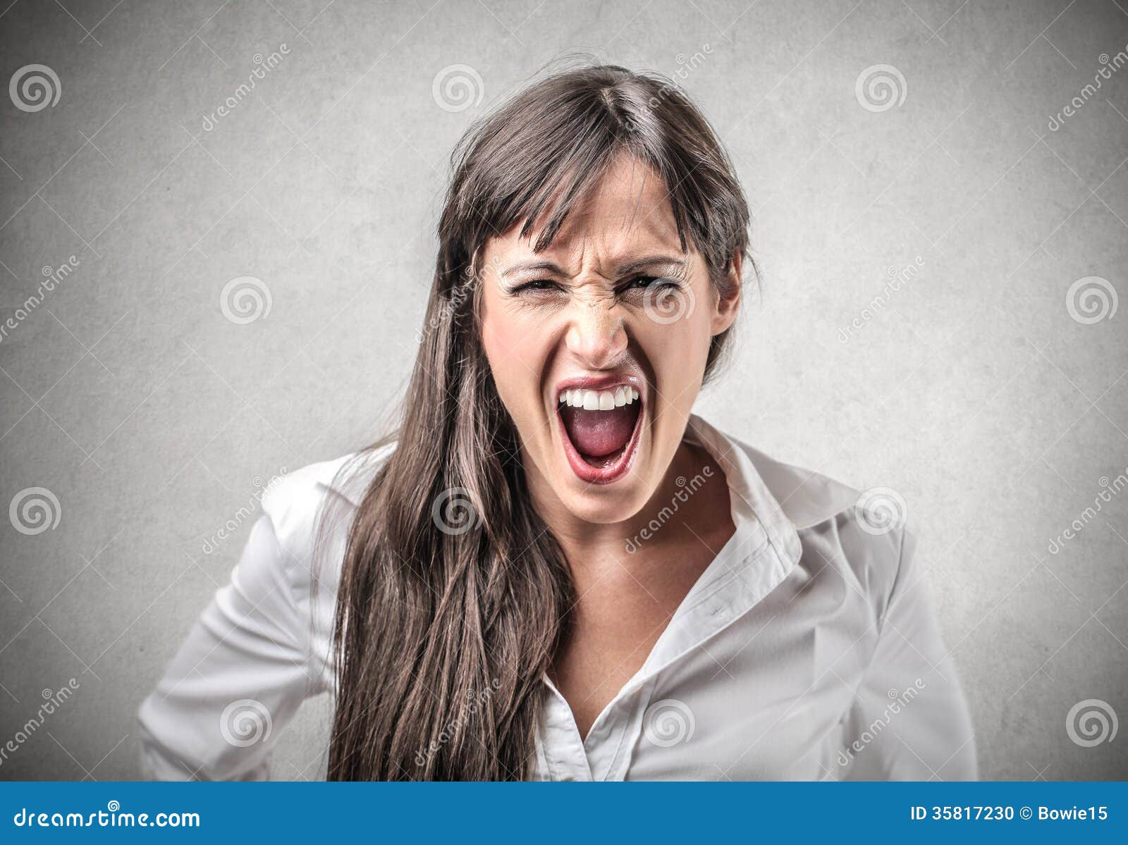 Screaming woman stock photo. Image of scream, negative - 35817230
