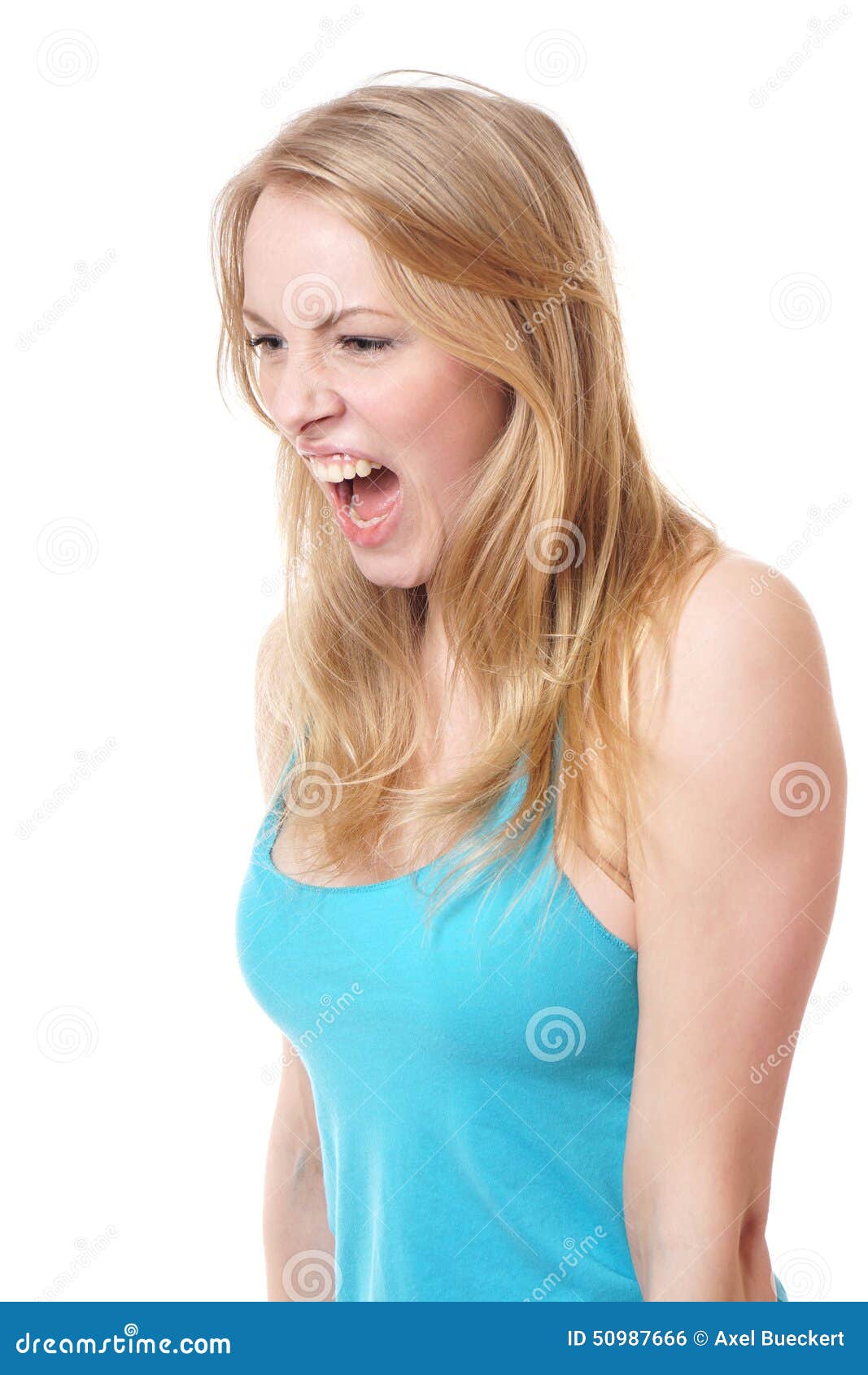 Screaming woman stock photo. Image of distress, adult - 50987666