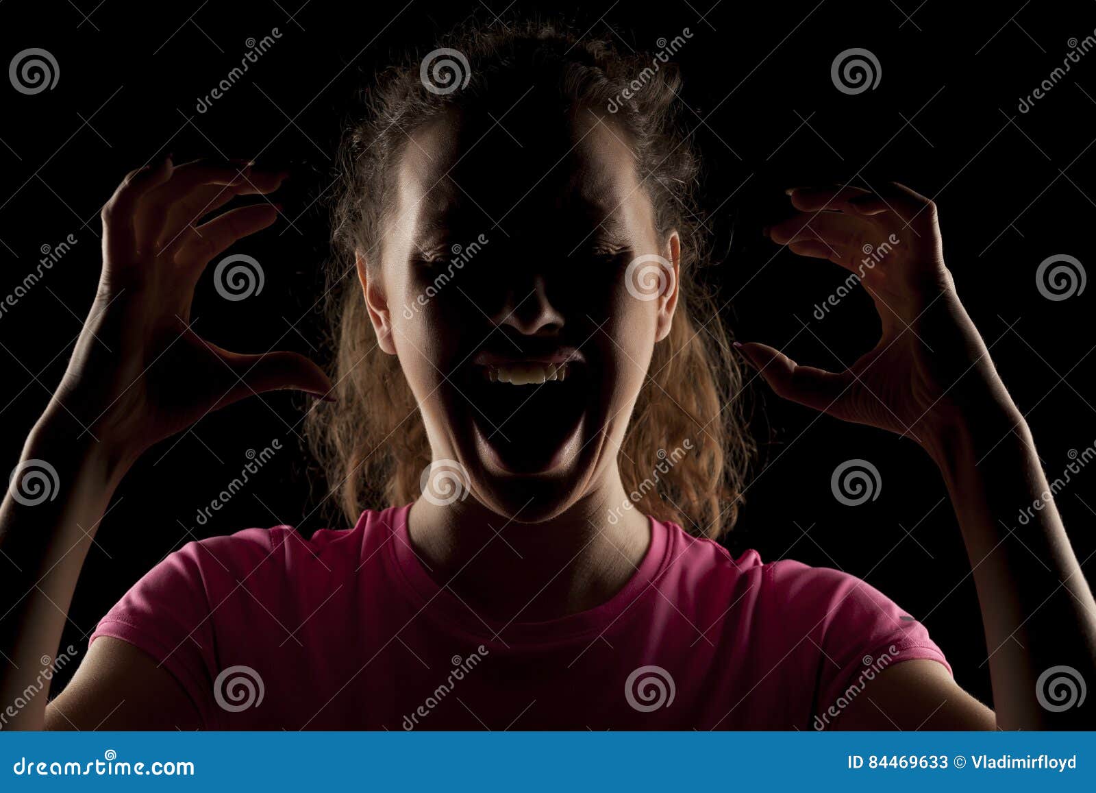 Screaming woman stock image. Image of angry, dramatic - 84469633