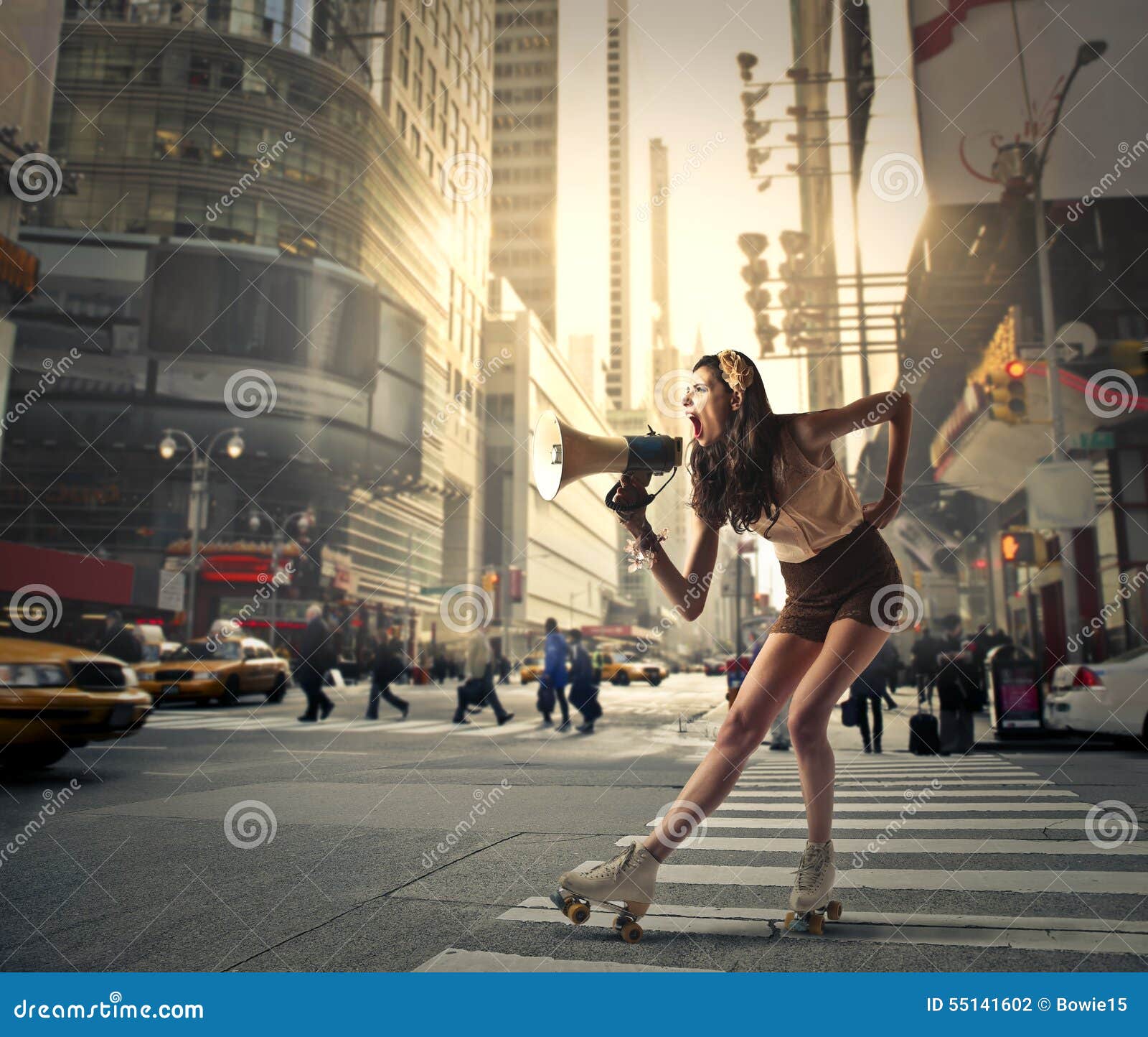 Screaming woman stock photo. Image of business, megaphone - 55141602