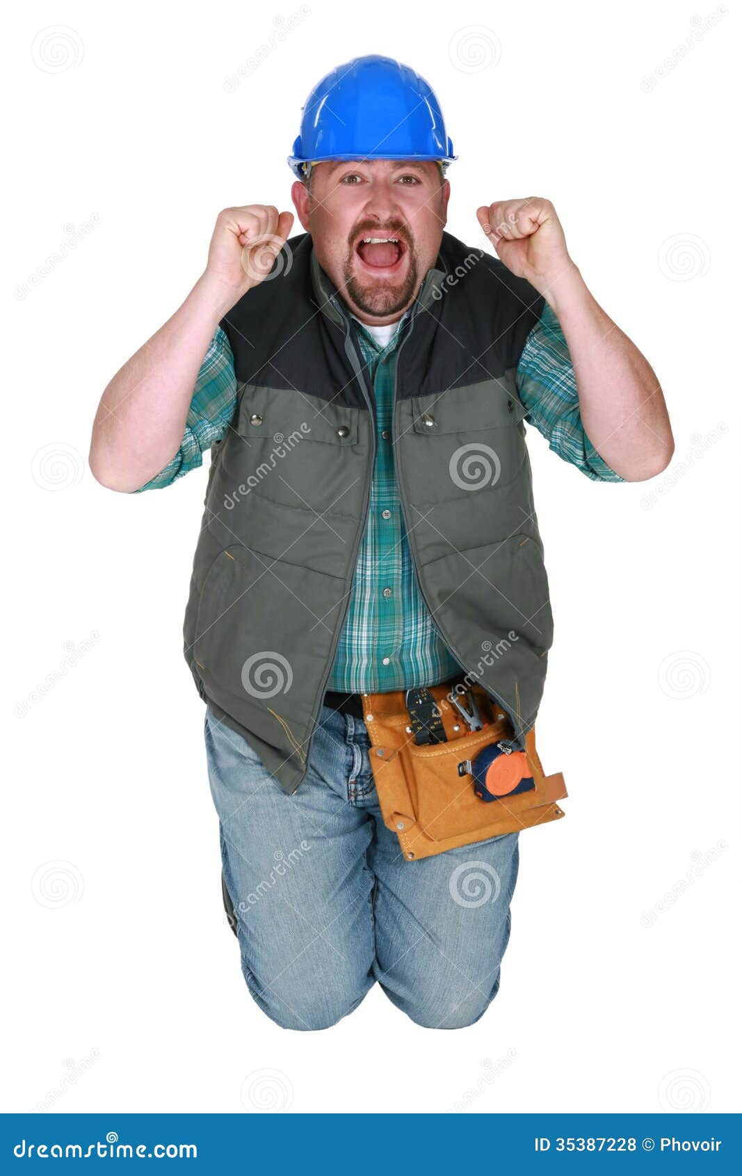 Screaming workman stock photo. Image of career, business - 35387228