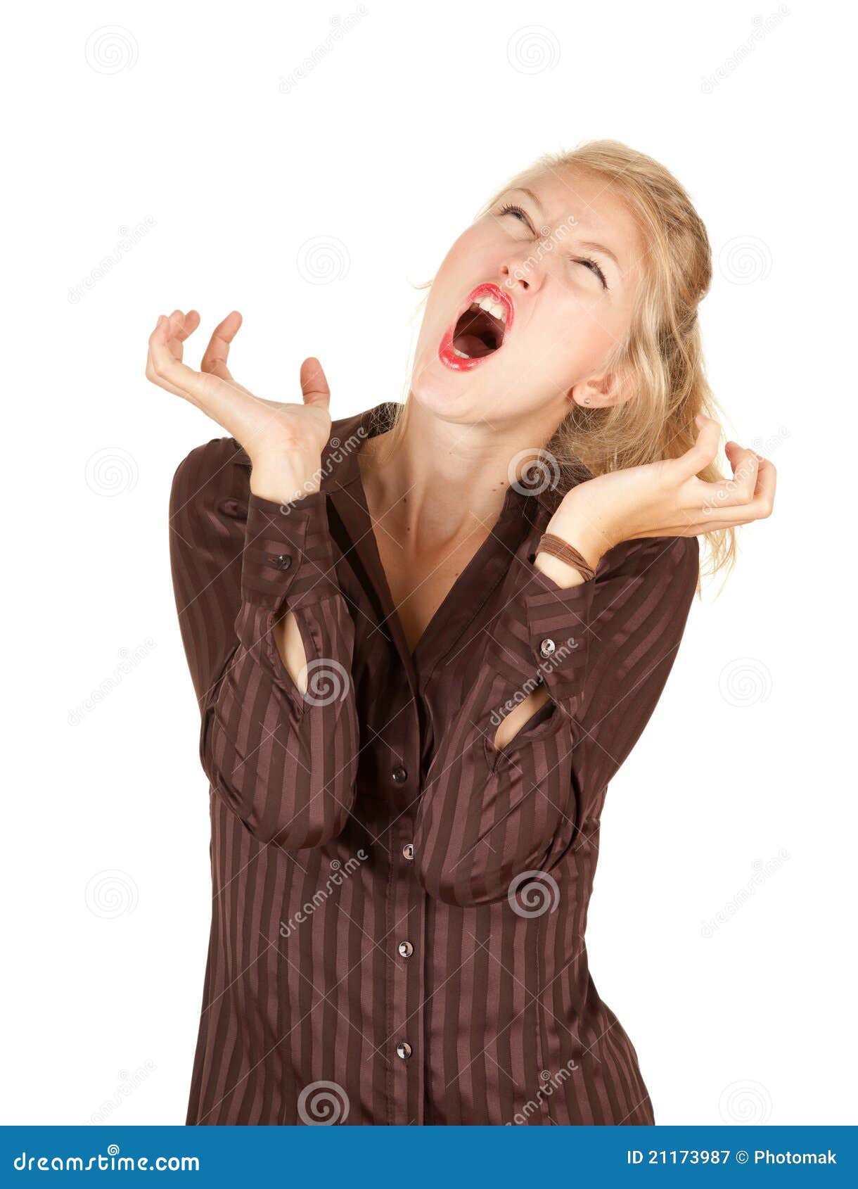 Screaming young girl stock image. Image of attractive - 21173987