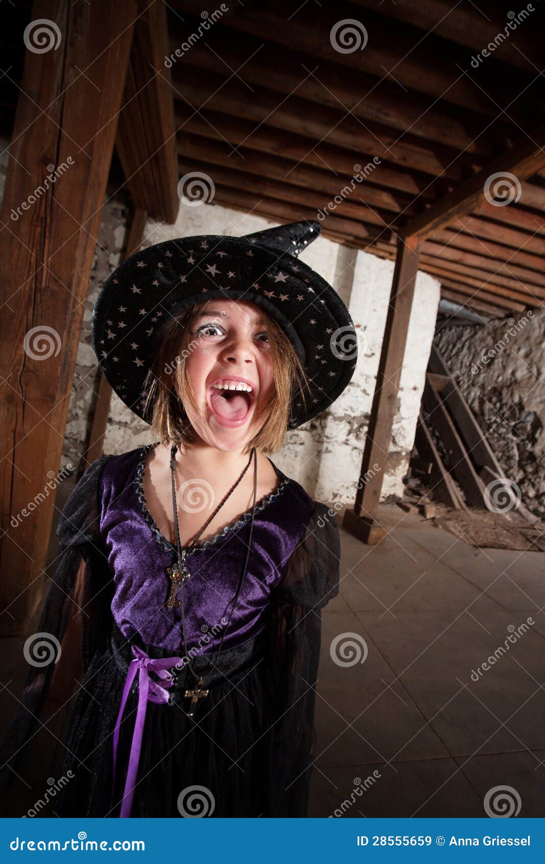 Screaming Young Witch stock image. Image of shouting - 28555659