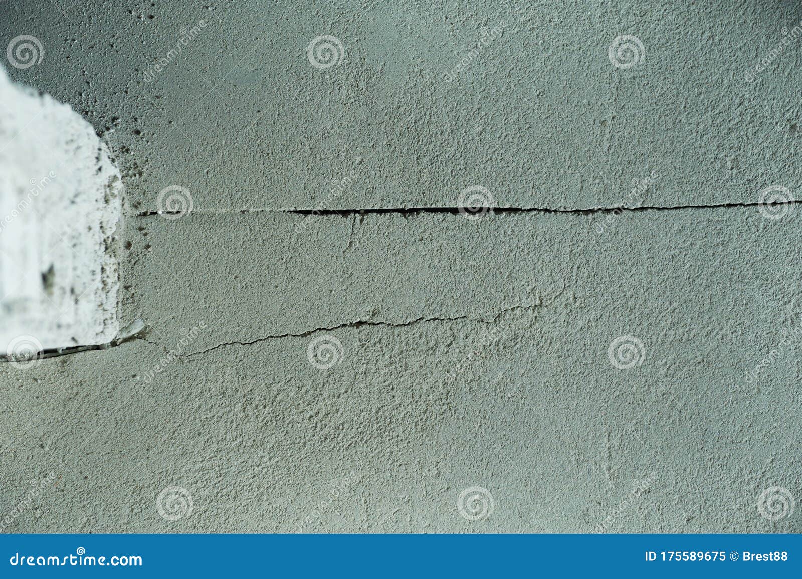 Screed Failure. Cement Screed Cracked. Gray Stone Background Stock ...