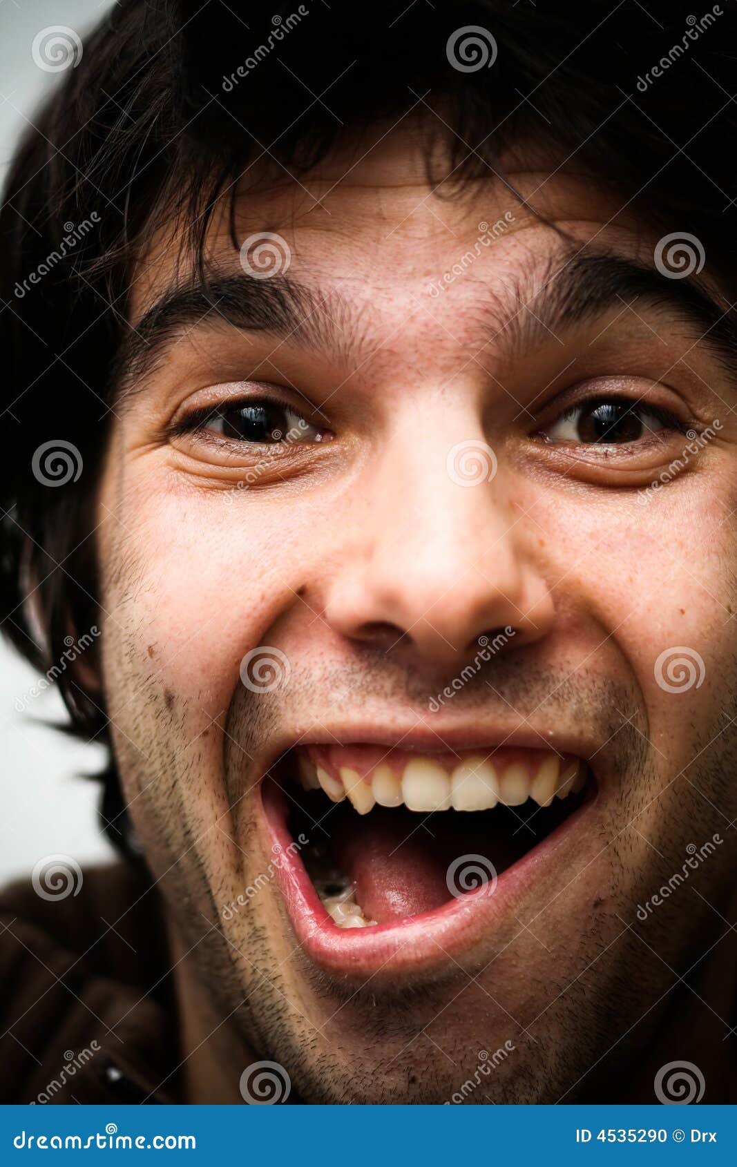 Screeming man face stock photo. Image of close, loud, fear - 4535290