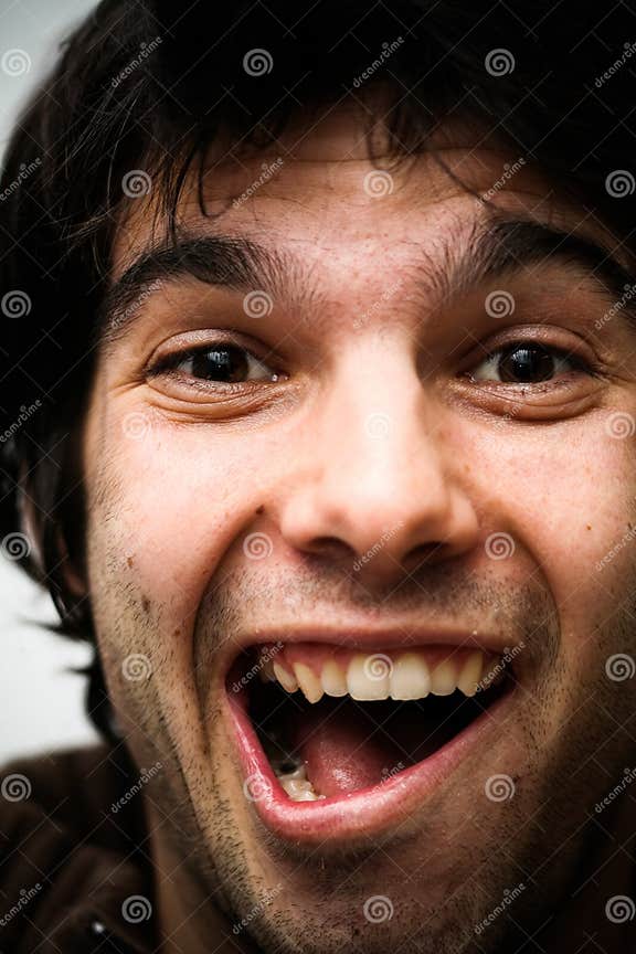 Screeming man face stock photo. Image of close, loud, fear - 4535290