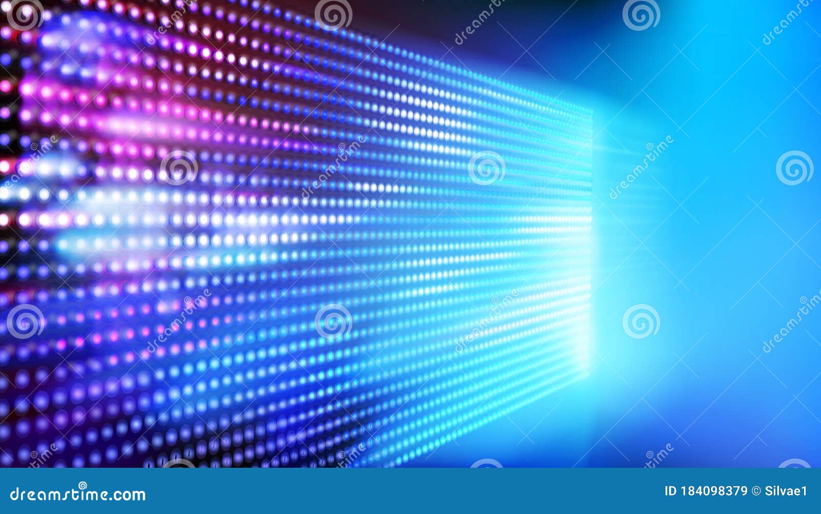 Big Led Screen. Blue Abstract Background. Vector Illustration. Stock ...