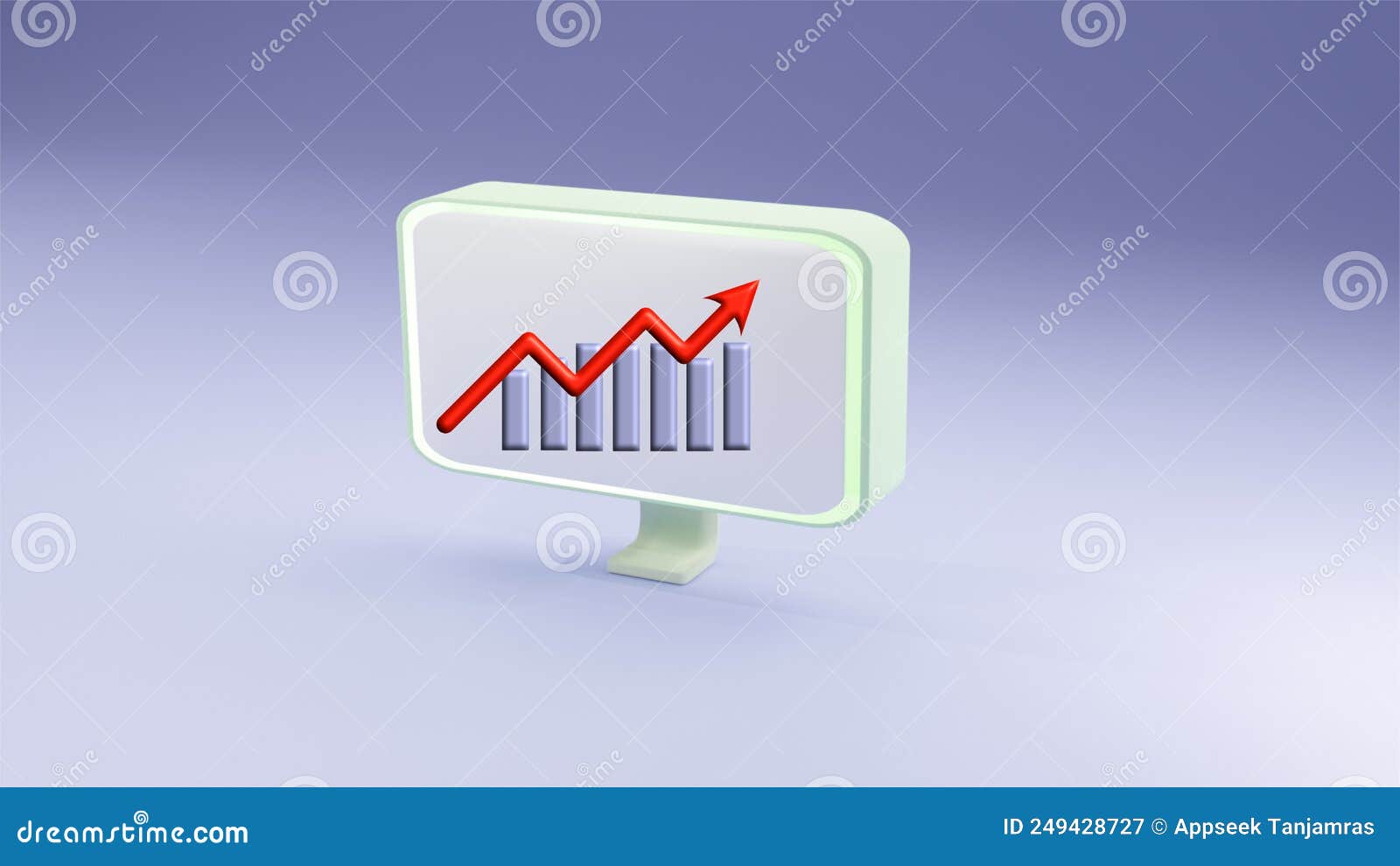 Screen Abstract Minimal Graph Showing The Growth Royalty-Free Stock ...