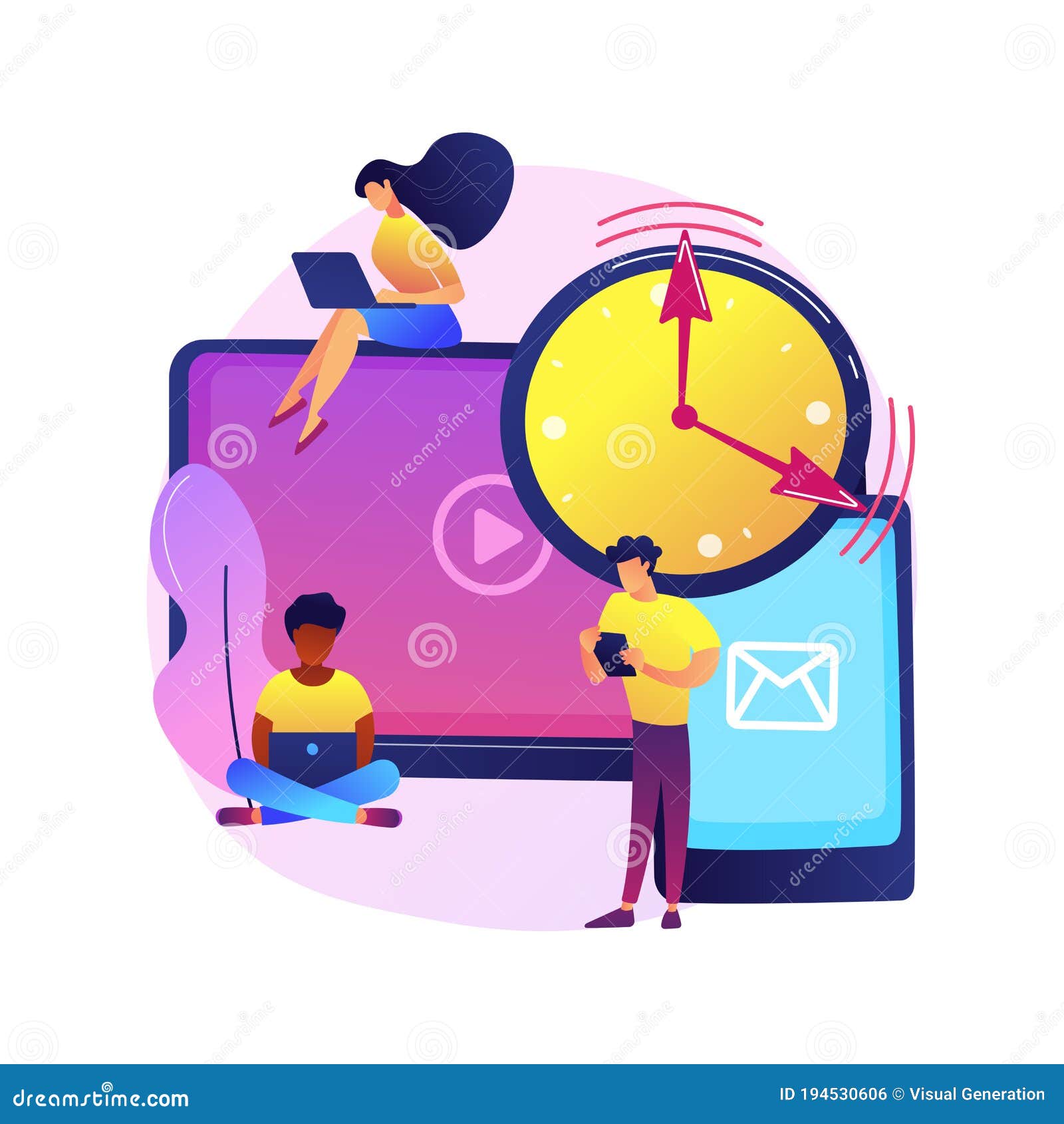 Screen Addiction Abstract Concept Vector Illustration. Stock Vector ...