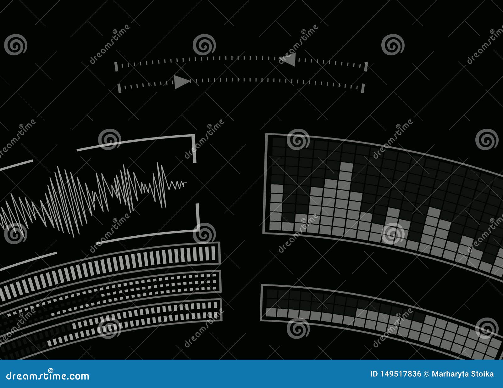 The Screen with the Audio Program. Stock Vector - Illustration of ...