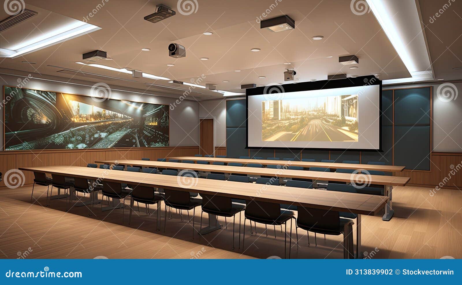 Screen Audio Visual Equipment Stock Illustration - Illustration of ...