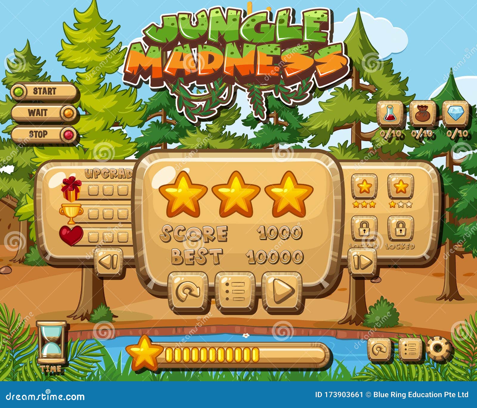 Screen Background Design for Computer Game with Many Trees in Forest ...