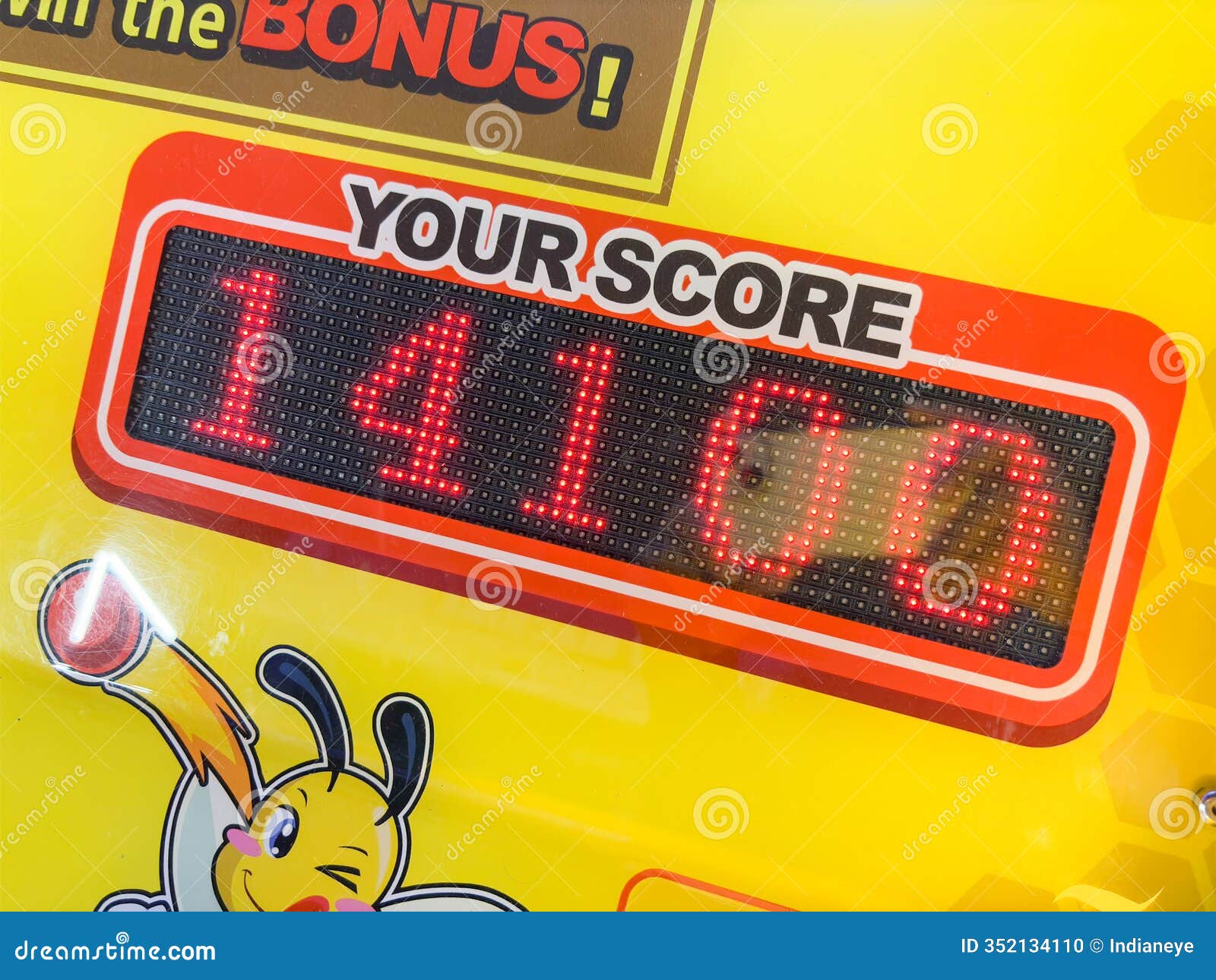 A Screen with a Bee on it and the Number 1410 on it Stock Photo - Image ...