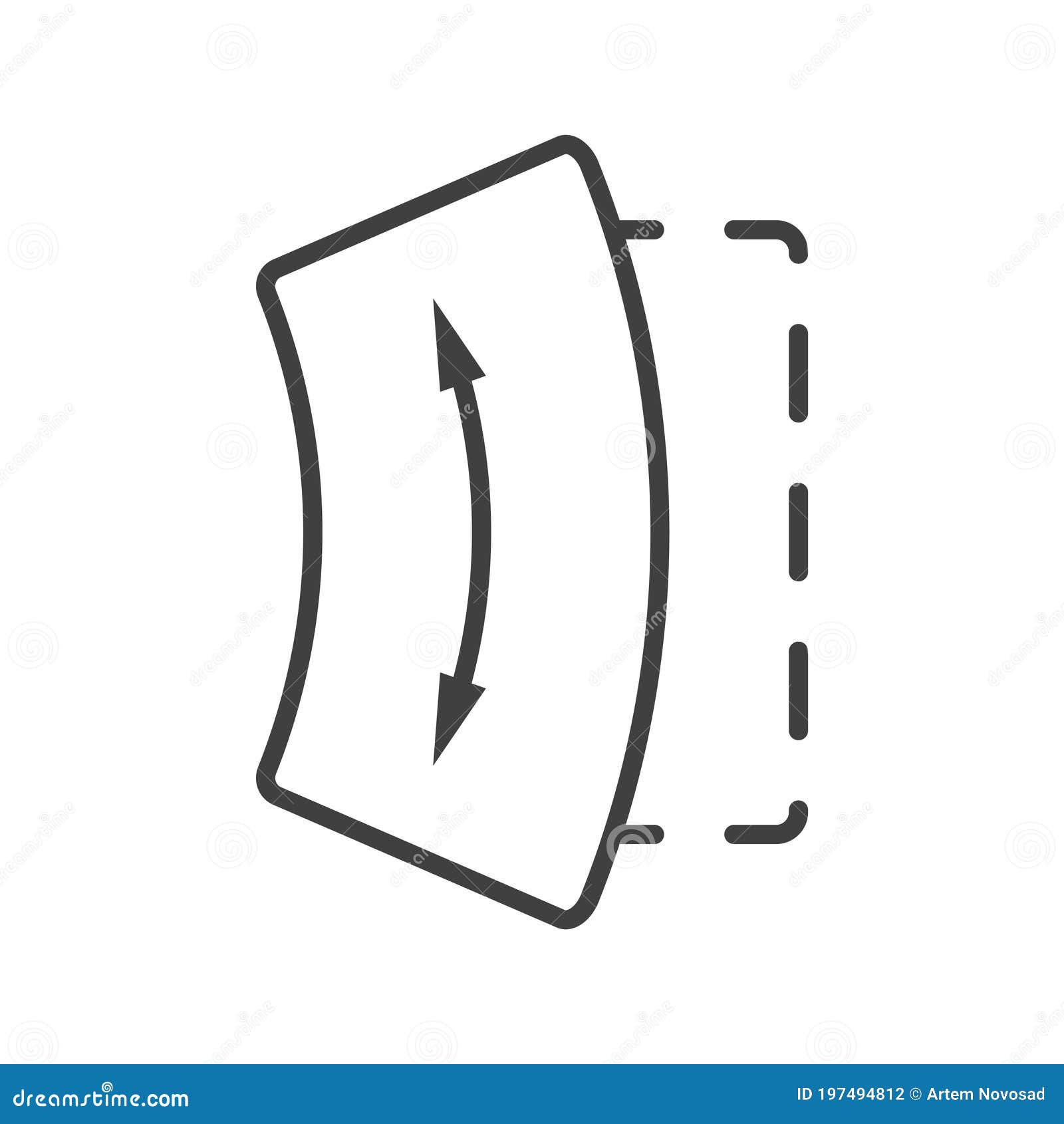 Screen Bend Icon. Modern Concept of Bending the Screen of a Mobile ...