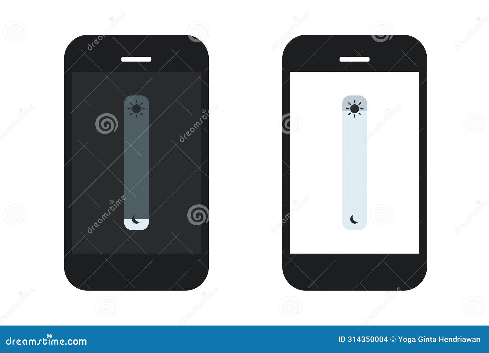 Screen Brightness Mobile Phone. Illustration Vector Stock Vector ...