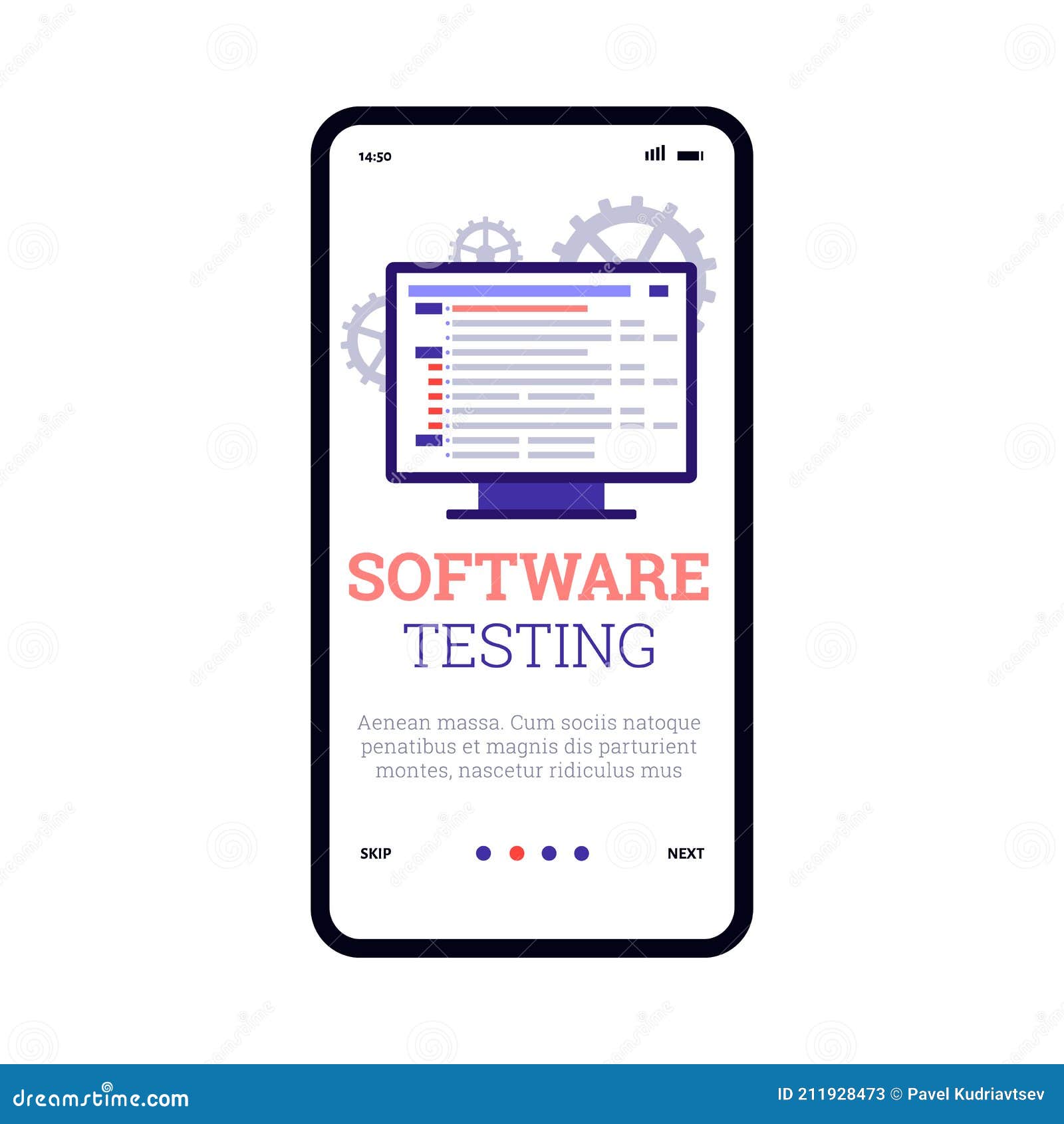 Screen with Code Testing or Debugging of Application or Software. Stock ...