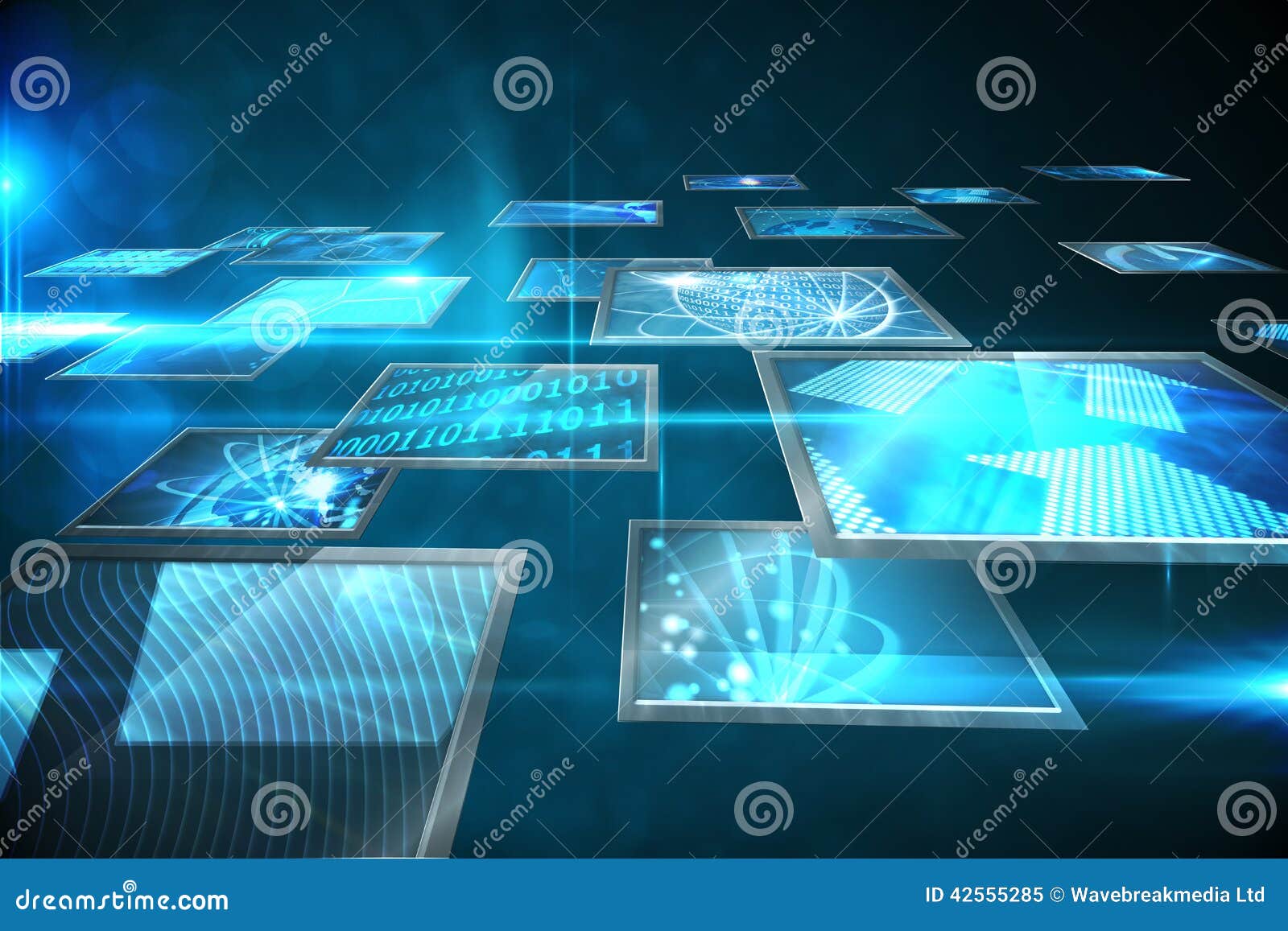 Screen Collage Showing Computing Images Stock Illustration ...
