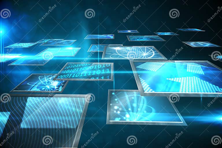 Screen Collage Showing Computing Images Stock Illustration ...