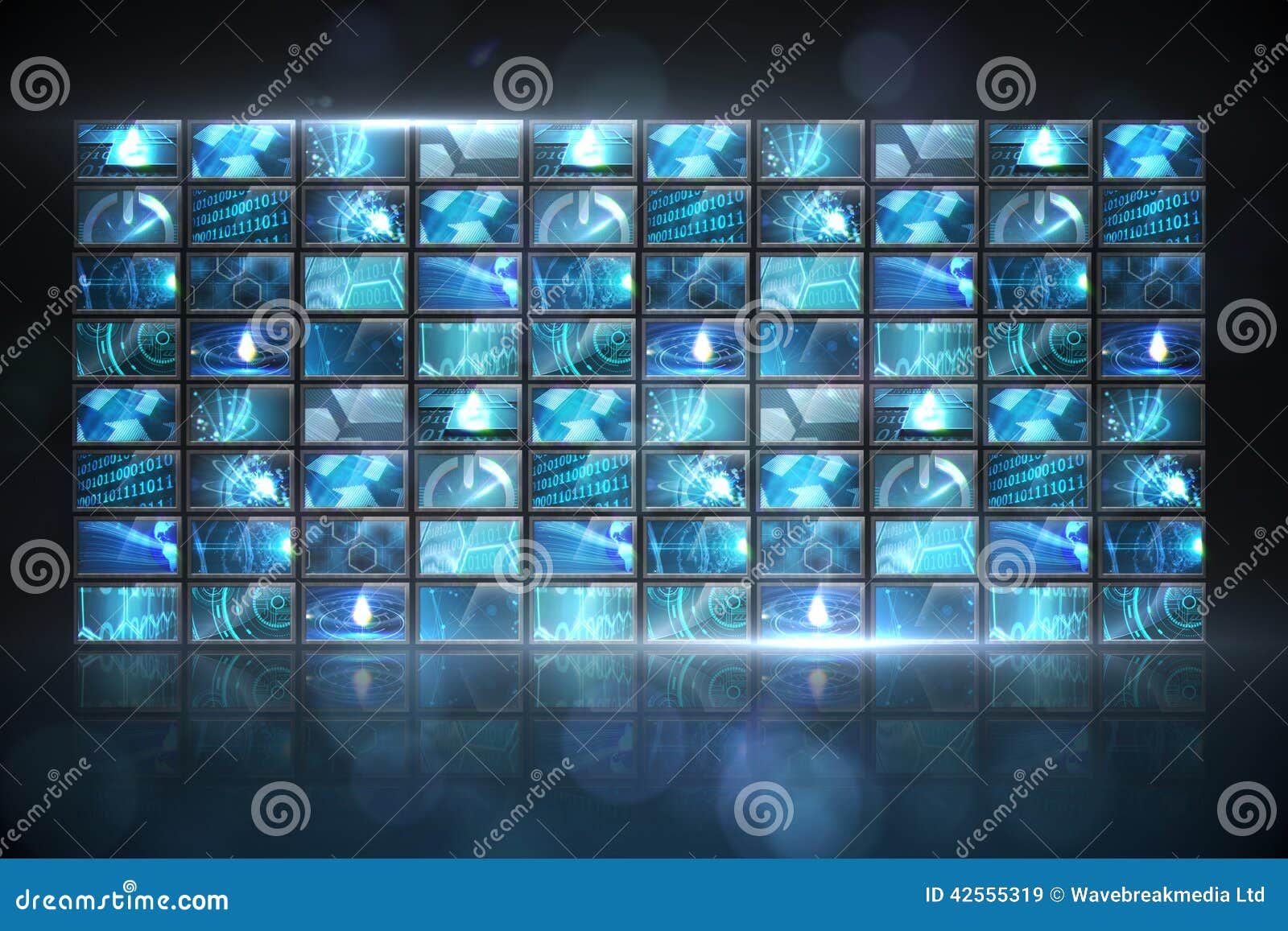 Screen Collage Showing Computing Images Stock Illustration ...