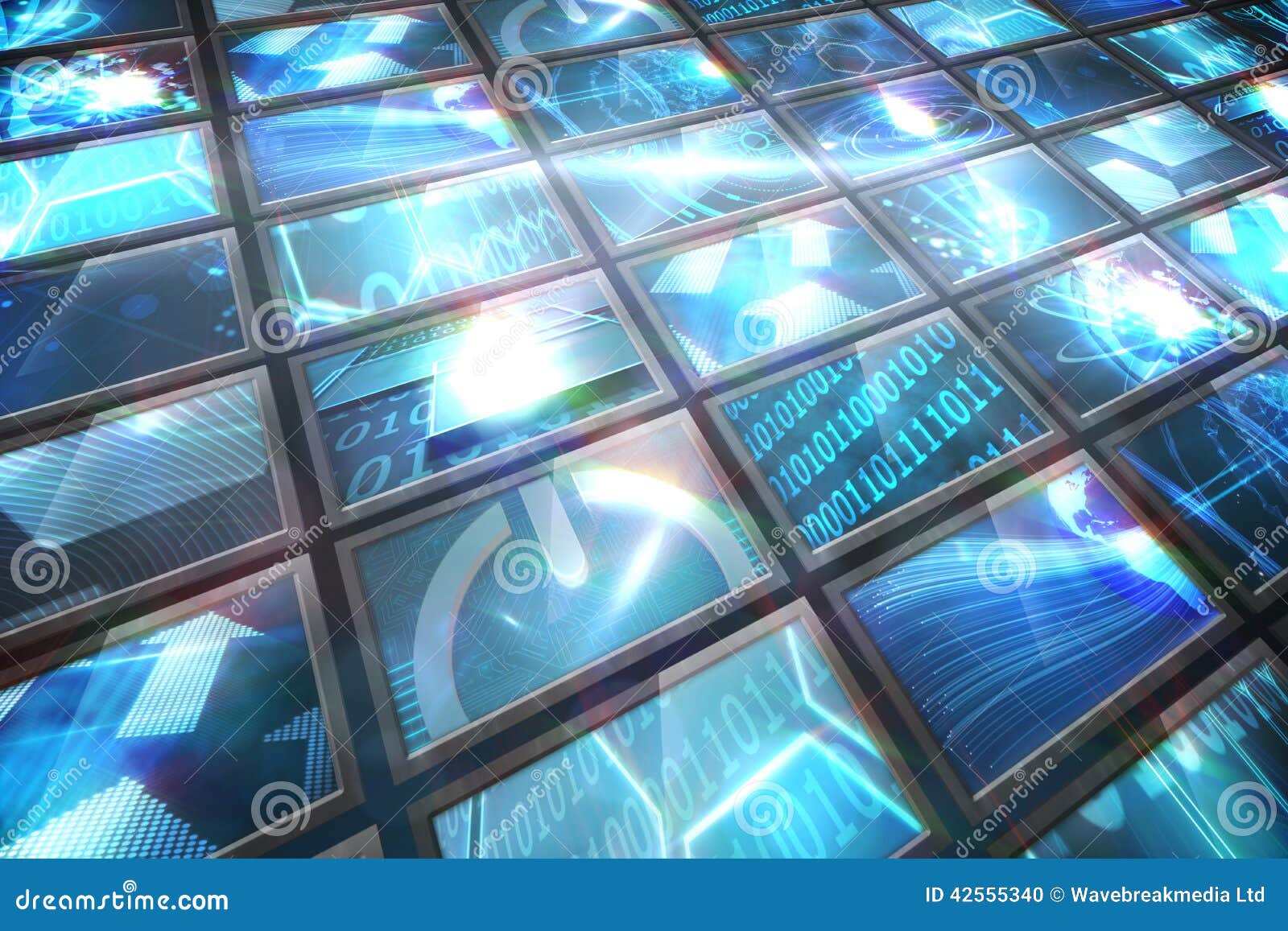 Screen Collage Showing Computing Images Stock Illustration ...