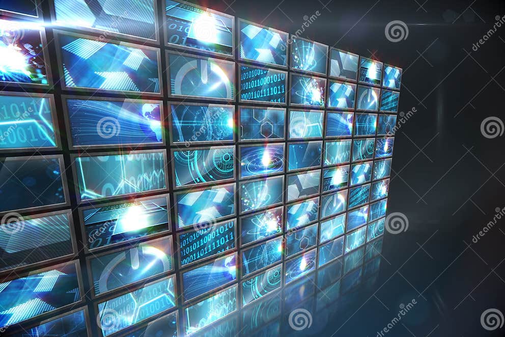 Screen Collage Showing Computing Images Stock Illustration ...