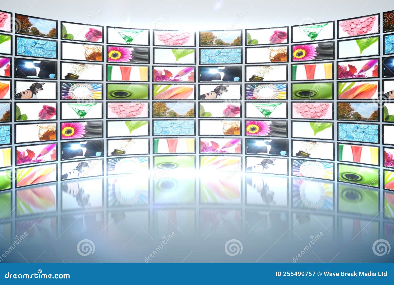 Screen Collage Showing Lifestyle Images Stock Illustration ...