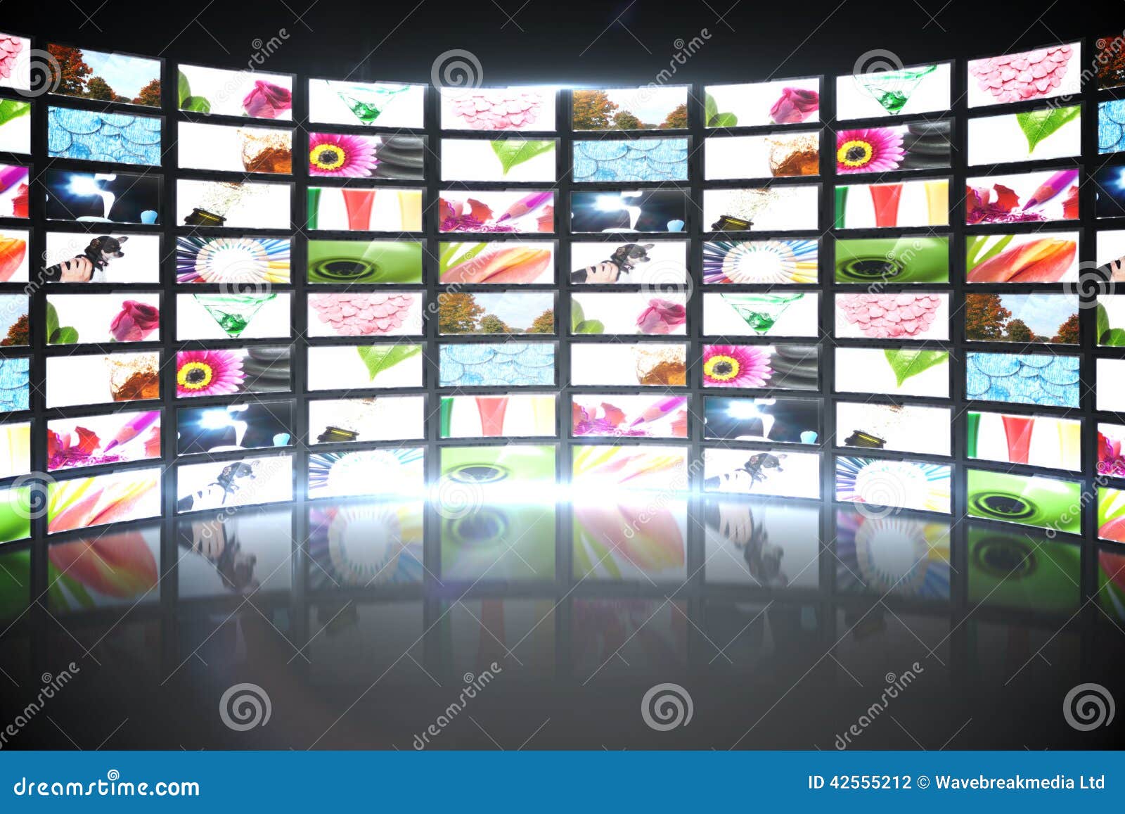Screen Collage Showing Lifestyle Images Stock Illustration ...