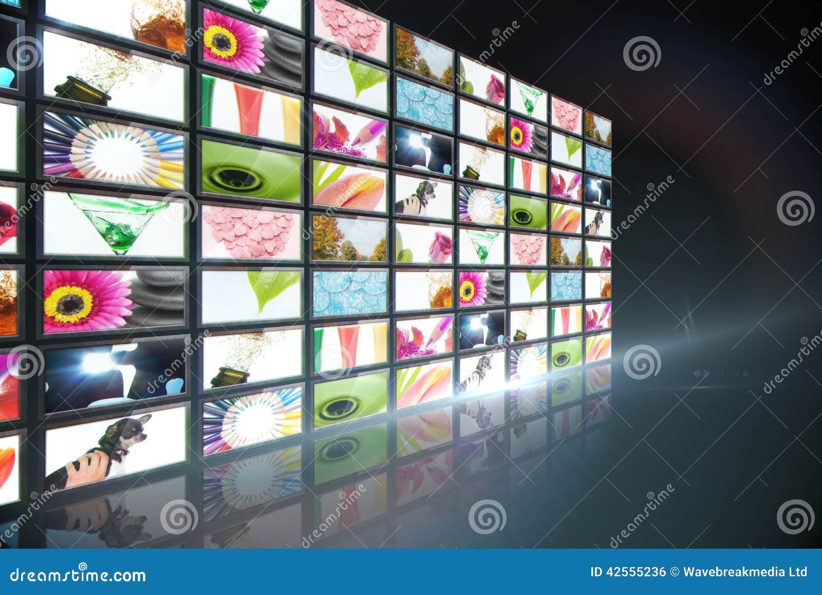 Screen Collage Showing Lifestyle Images Stock Illustration ...