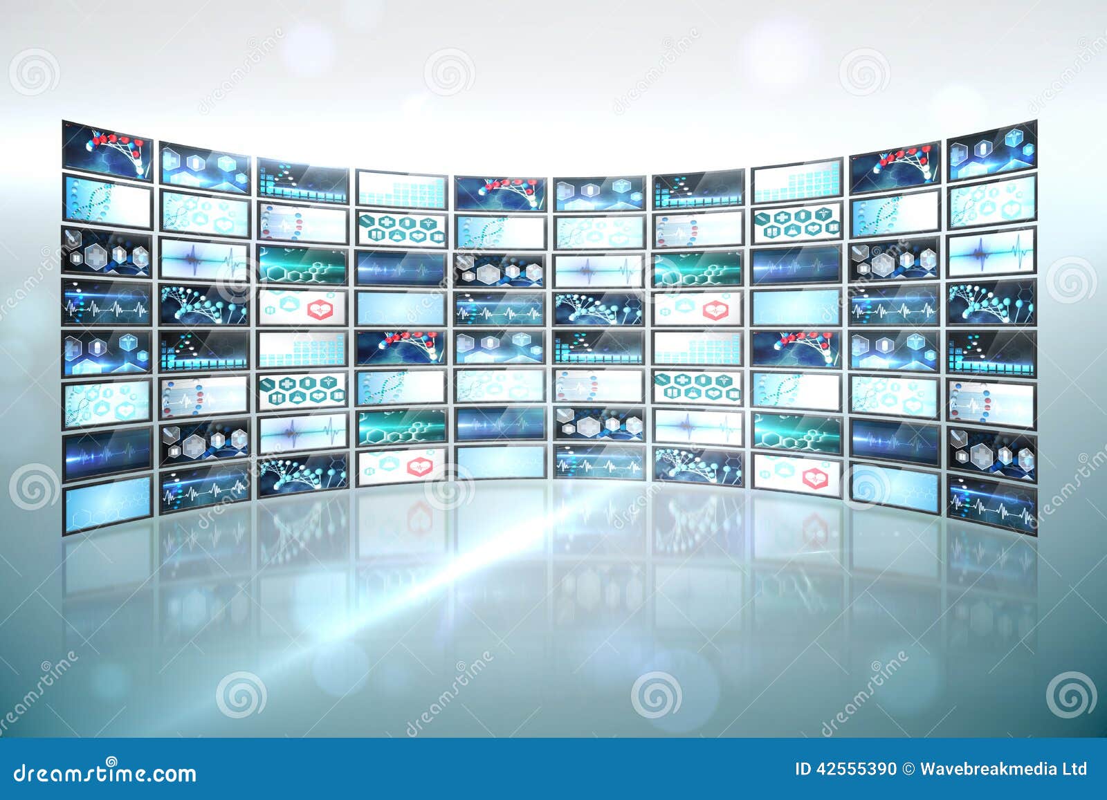 Screen Collage Showing Medical Images Stock Illustration - Illustration ...