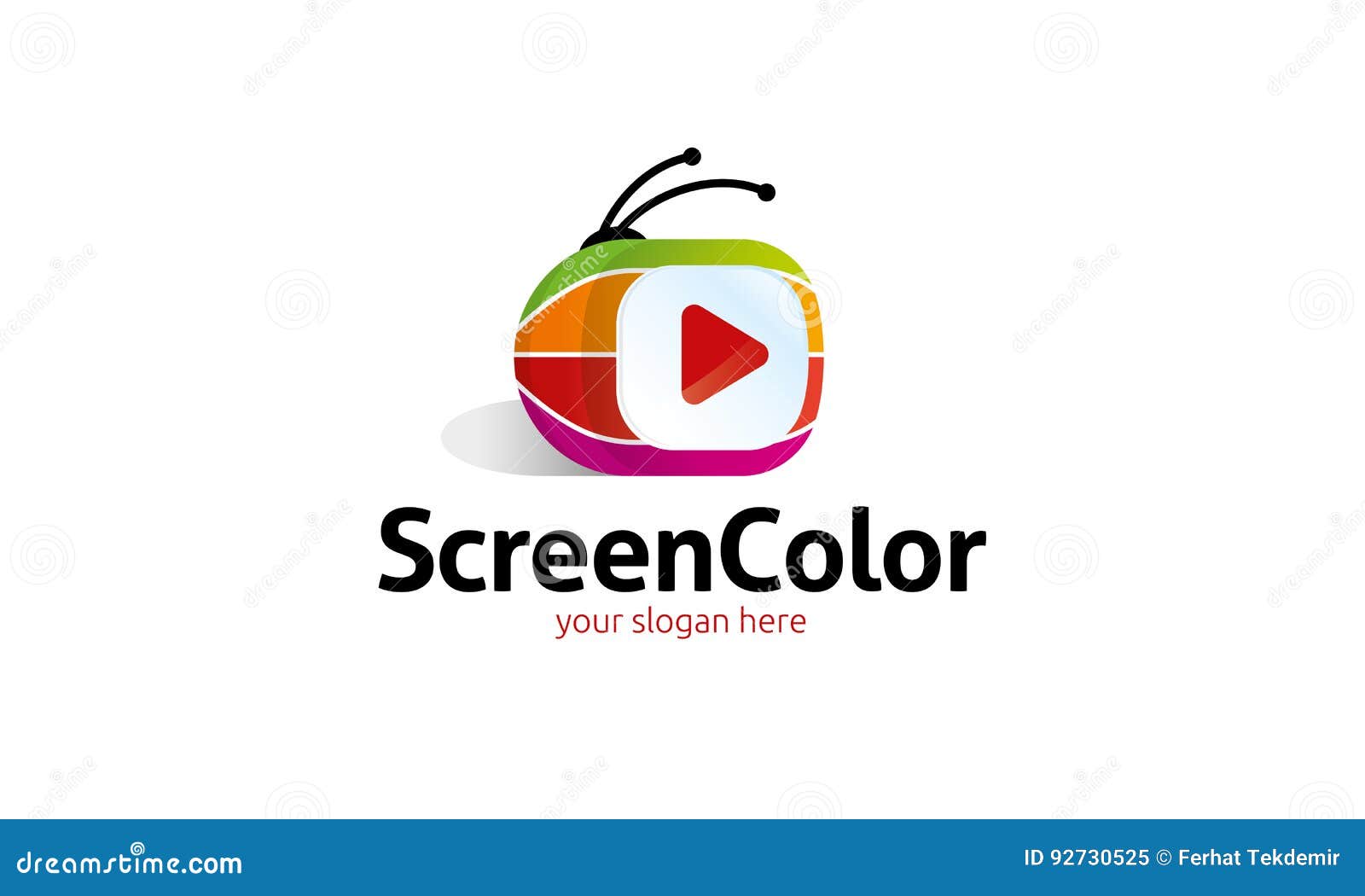 Screen Color Logo stock illustration. Illustration of business - 92730525