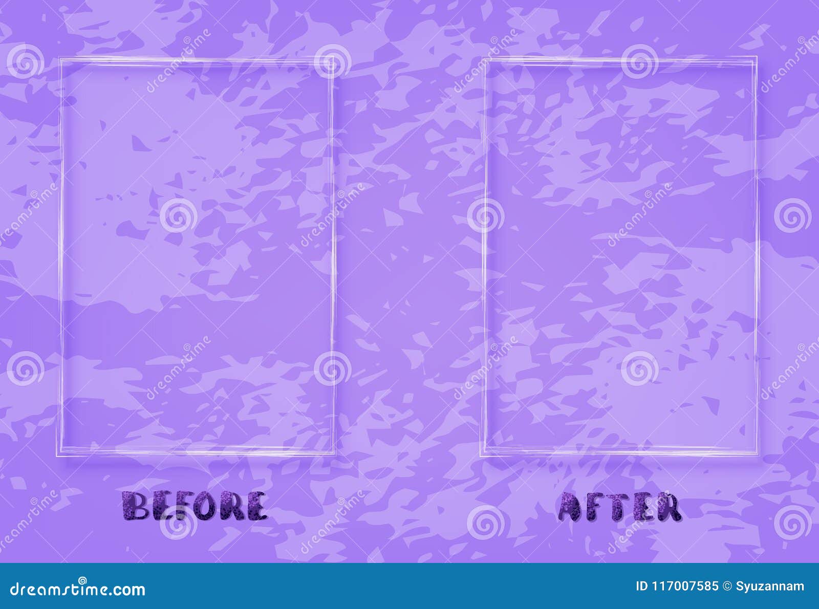 Before and after Card. Vector Illustration. Stock Vector - Illustration ...