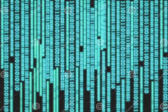 Computer Binary Data Flow Graph Stock Illustration - Illustration of ...