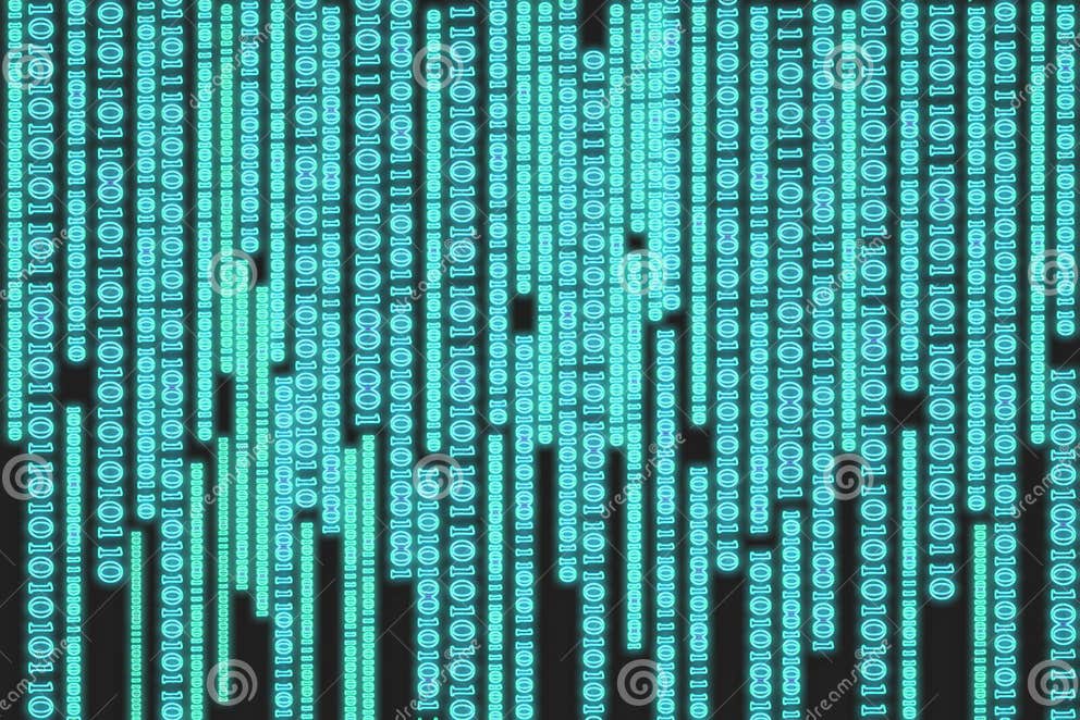 Computer Binary Data Flow Graph Stock Illustration - Illustration of ...