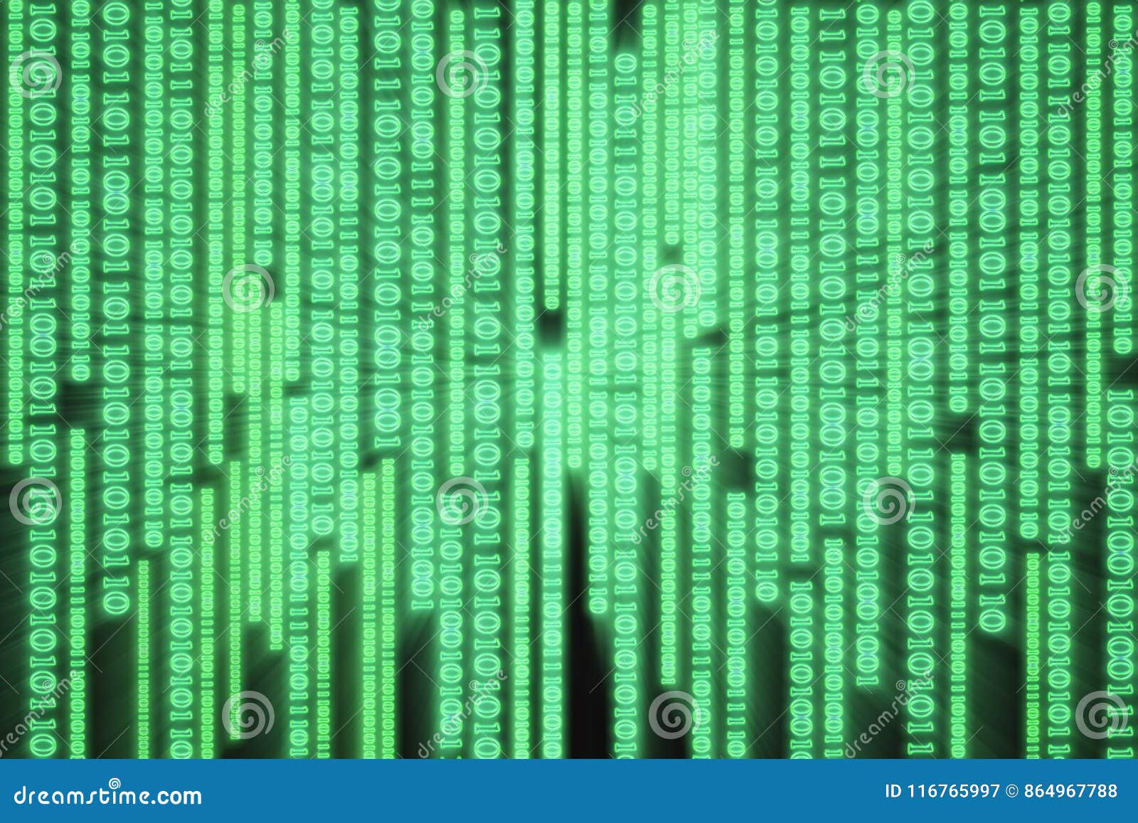 Computer Binary Data Flow Graph Stock Illustration - Illustration of ...
