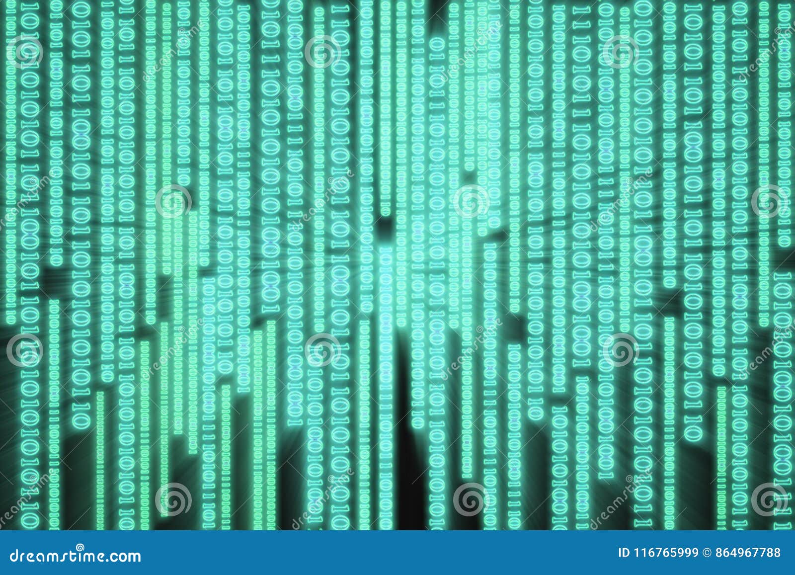 Computer Binary Data Flow Graph Stock Illustration - Illustration of ...