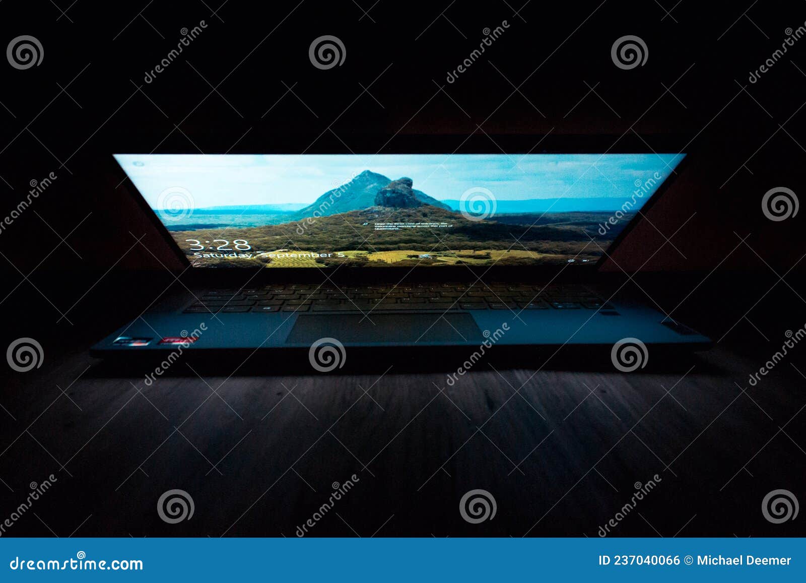 Screen from a Computer Lighting Up a Dark Room Editorial Photo - Image ...