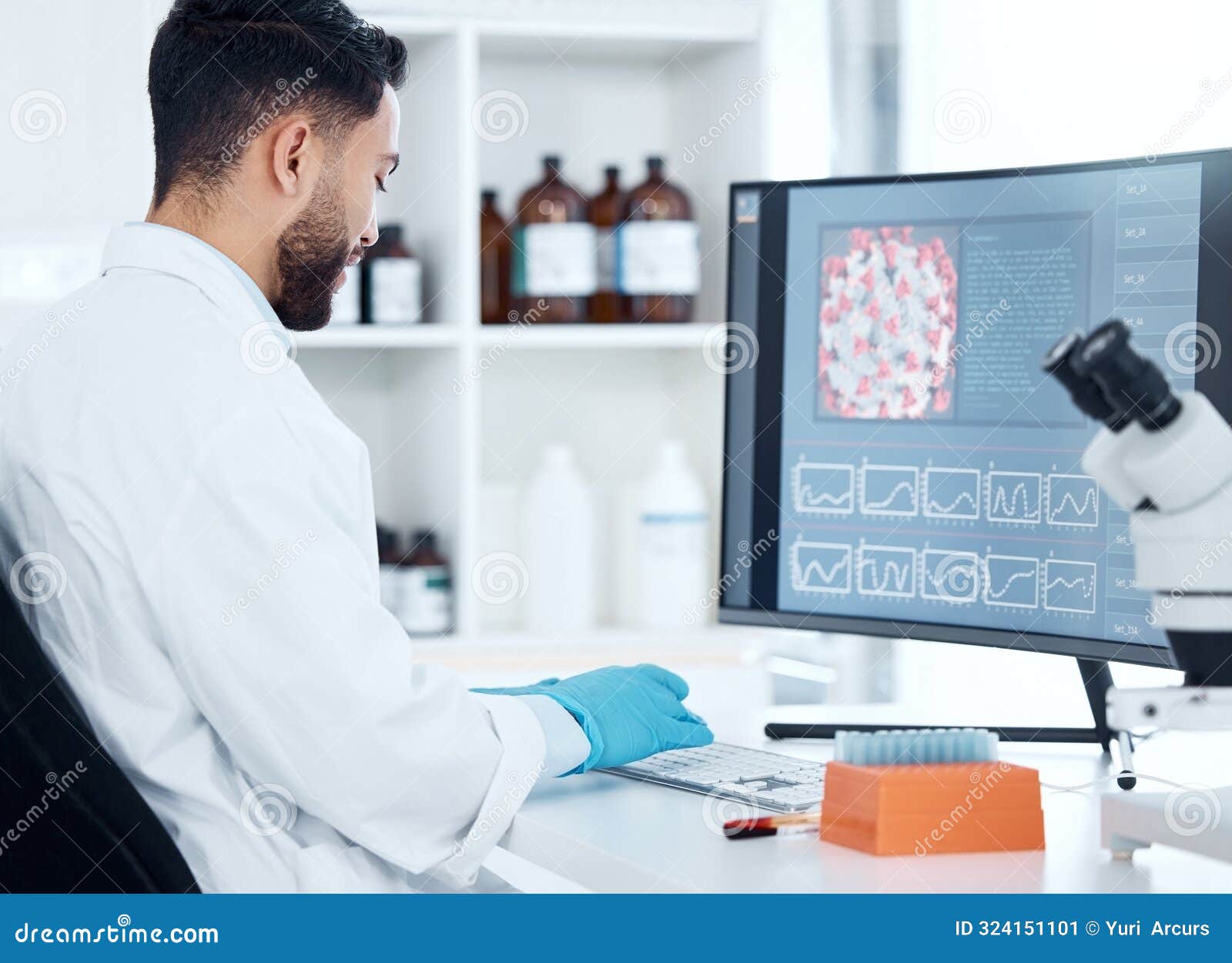 Screen, Computer and Man in Laboratory for Research, Science and ...