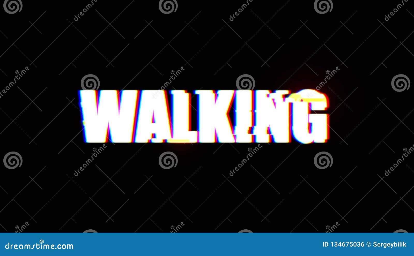 Cool Glitch WALKING Text Animation Background Logo Seamless Loop New ...