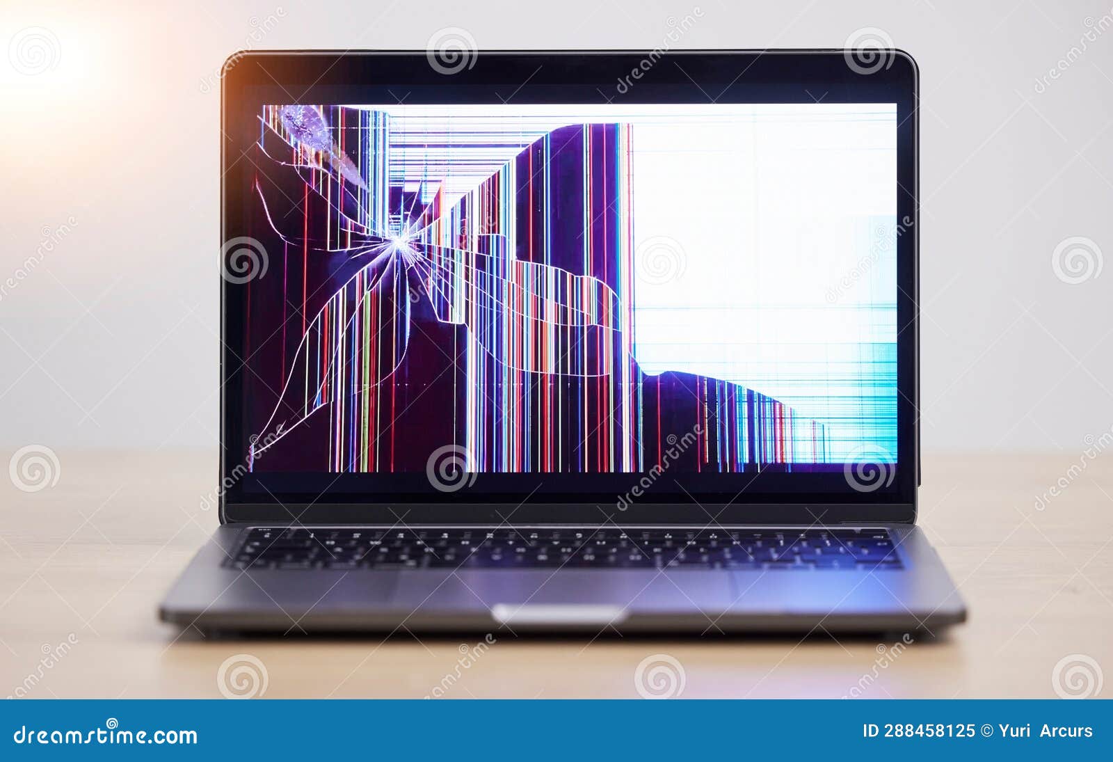 Screen Crack, Glitch and Laptop Problem with Error, Mistake and System ...