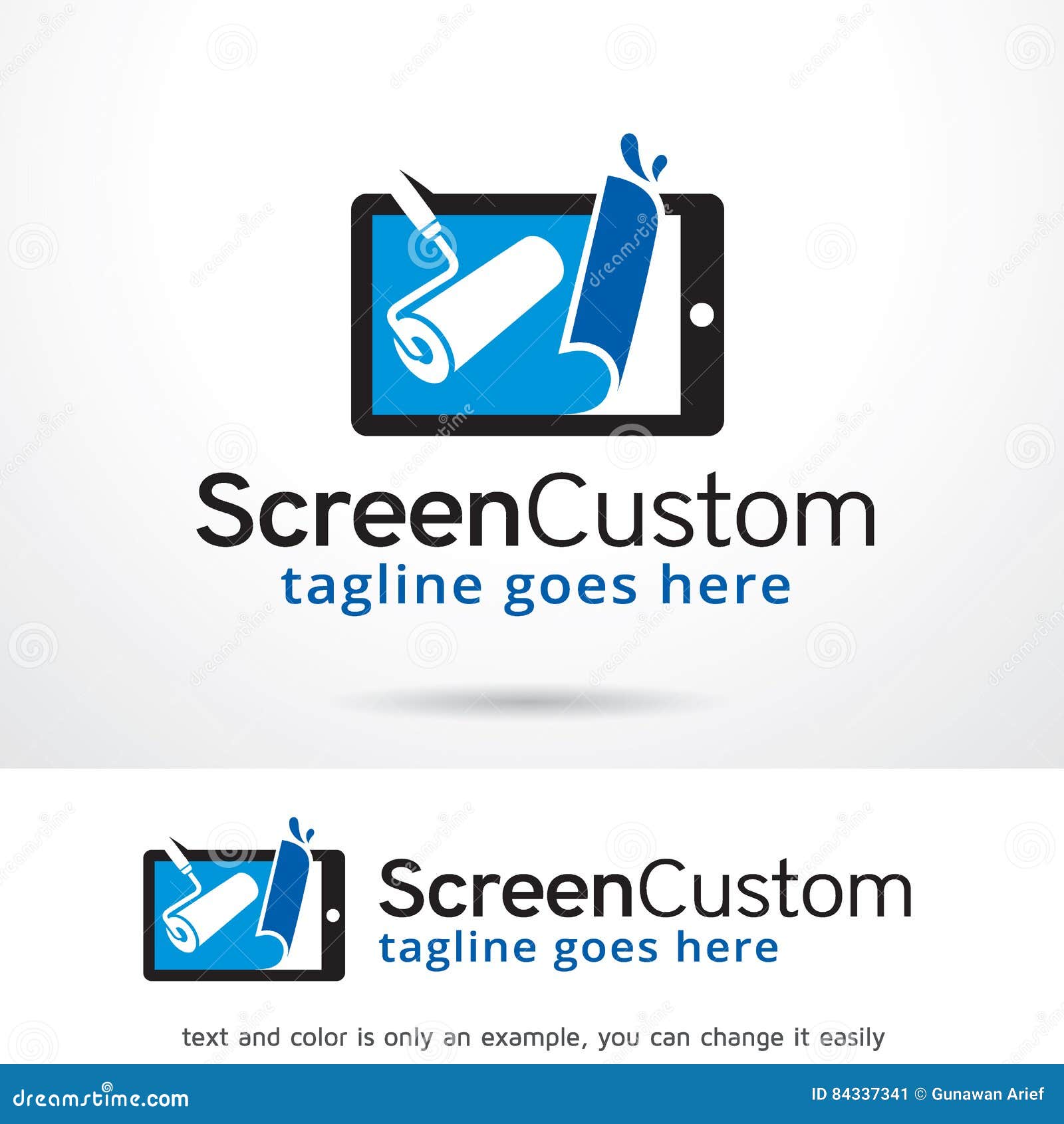 Screen Custom Logo Template Design Vector Stock Vector - Illustration ...