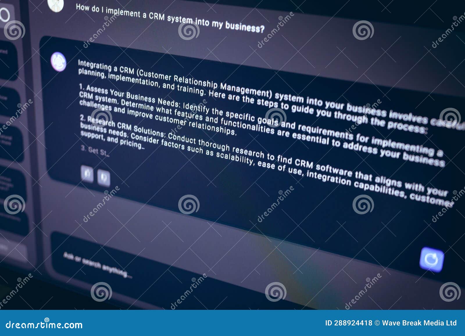 Screen with Data Processing on Black Background Stock Photo - Image of ...