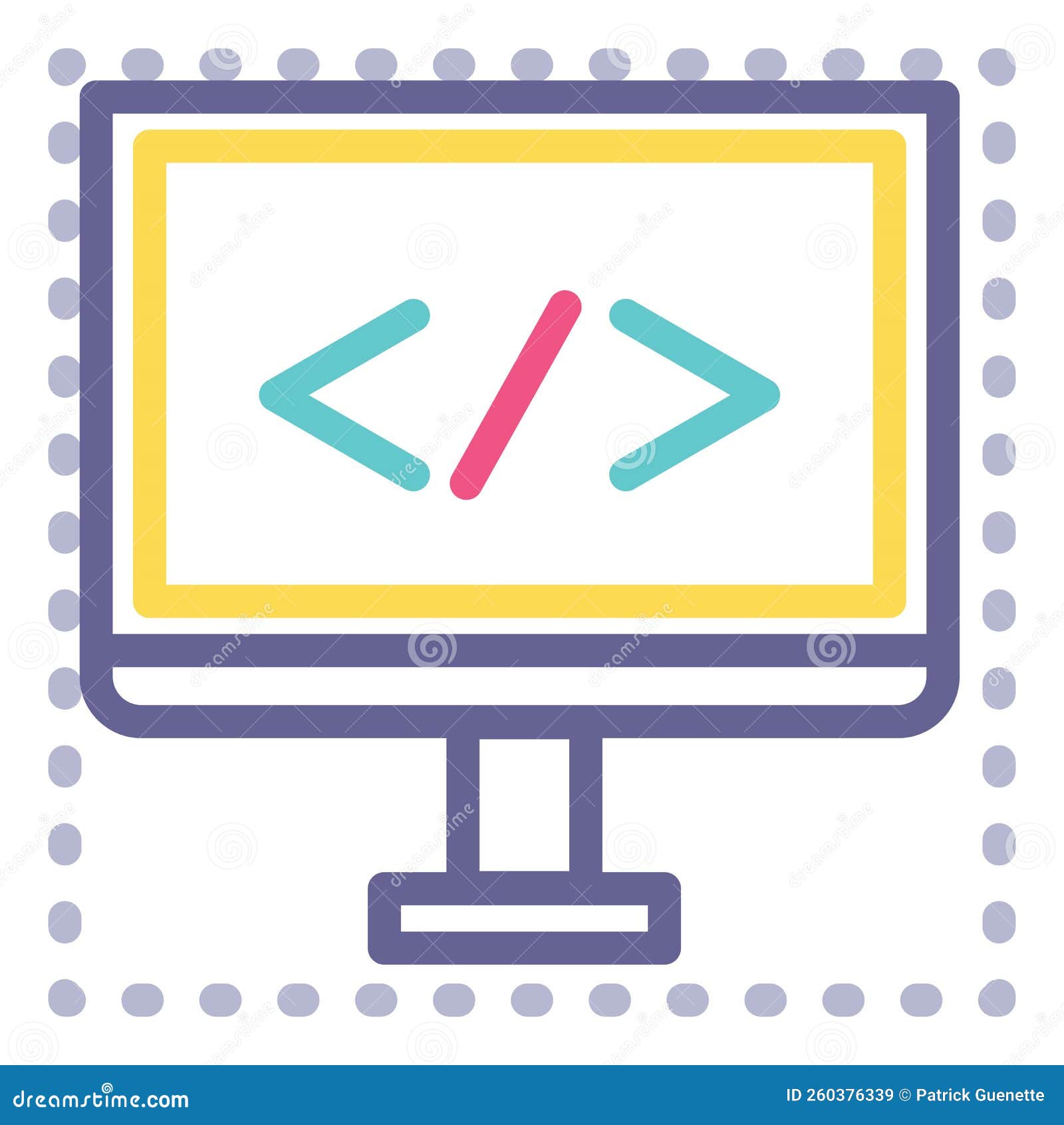 Screen development, icon stock vector. Illustration of internet - 260376339