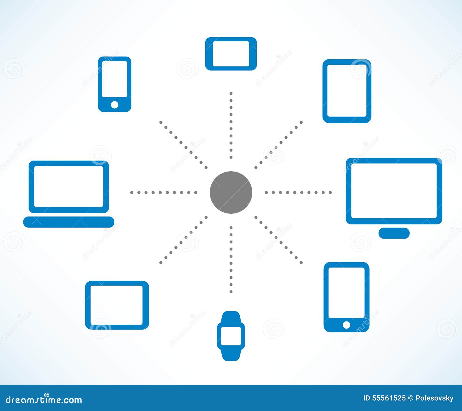 Screen devices icon set stock vector. Illustration of monitor - 55561525