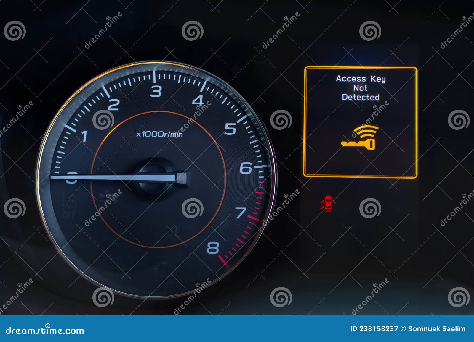 Screen Display of Car Status Warning Light on Dashboard Panel Symbols ...